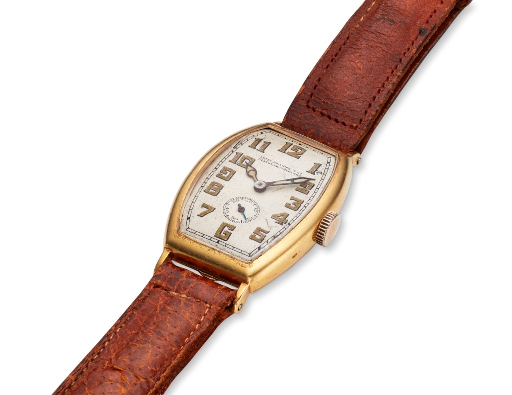 PATEK PHILIPPE, 18K TONNEAU-SHAPED WATCH, | Christie’s