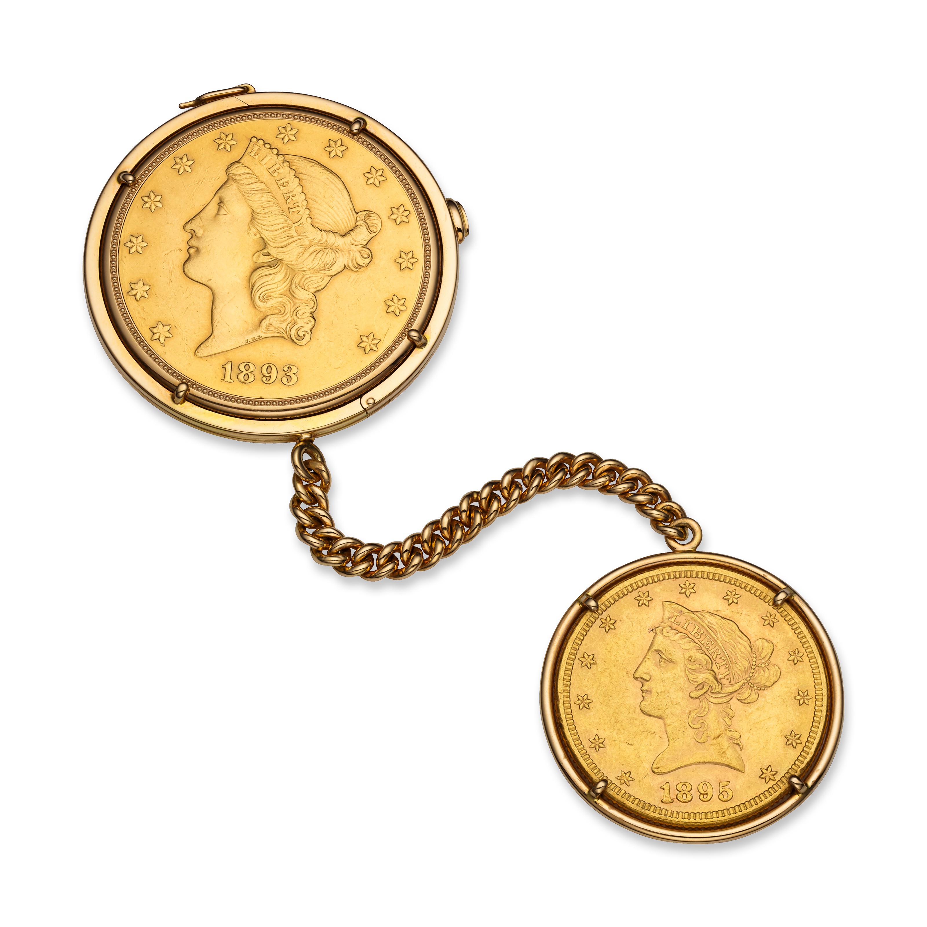 PIAGET, TWENTY DOLLAR COIN WATCH WITH TEN DOLLAR COIN PENDANT, REF. 900 ...