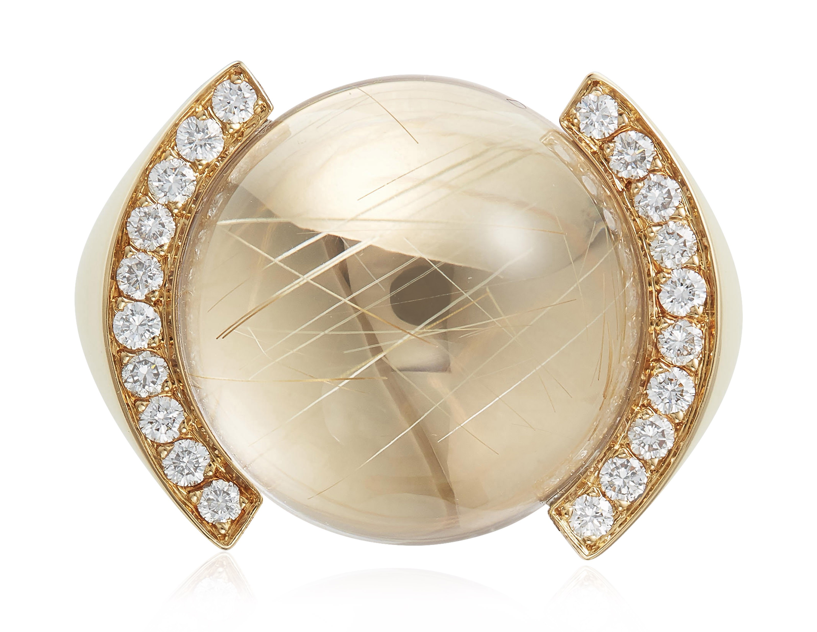 CARTIER RUTILATED QUARTZ AND DIAMOND RING, | Christie’s