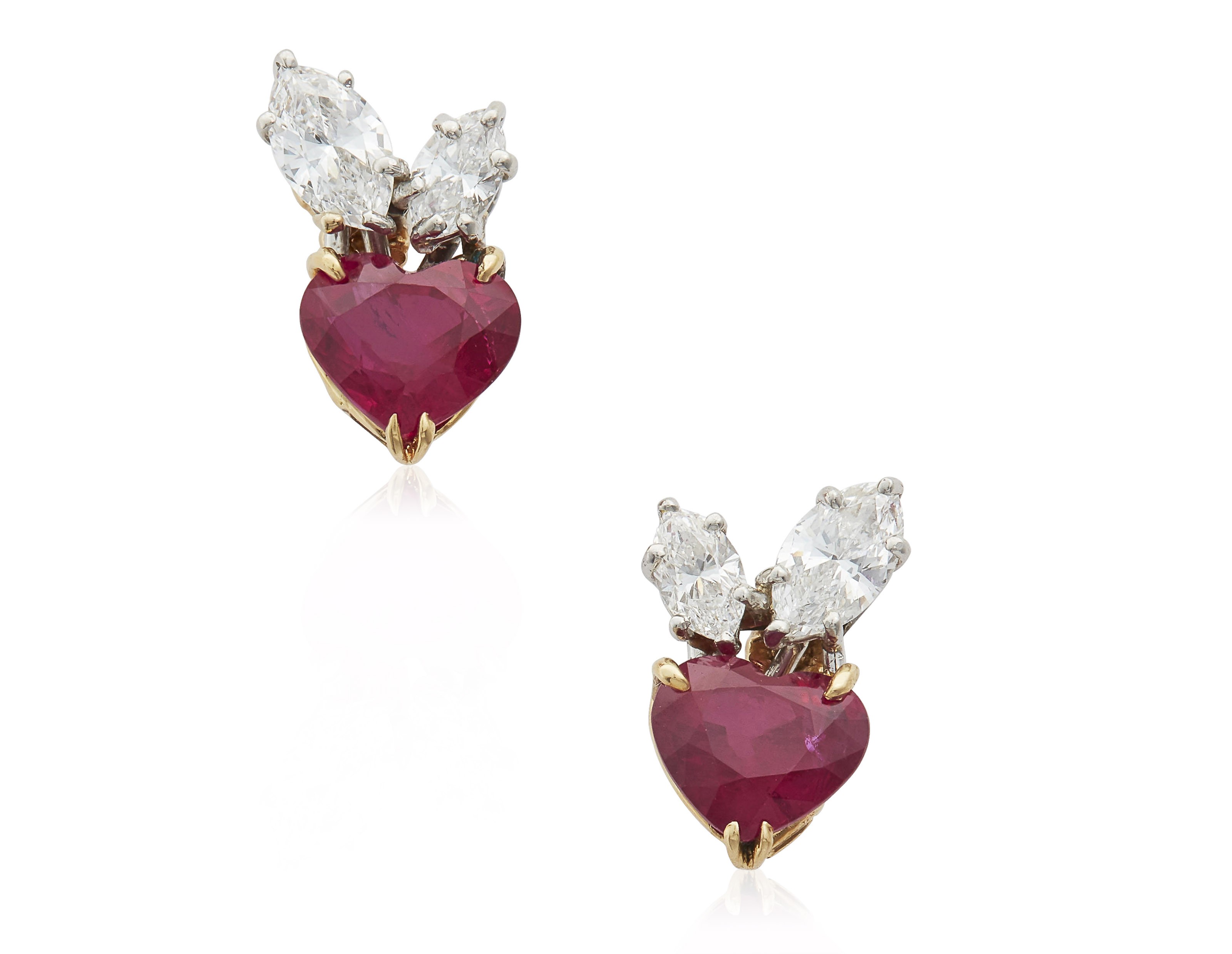 HARRY WINSTON RUBY AND DIAMOND EARRINGS WITH AGL REPORT, | Christie’s