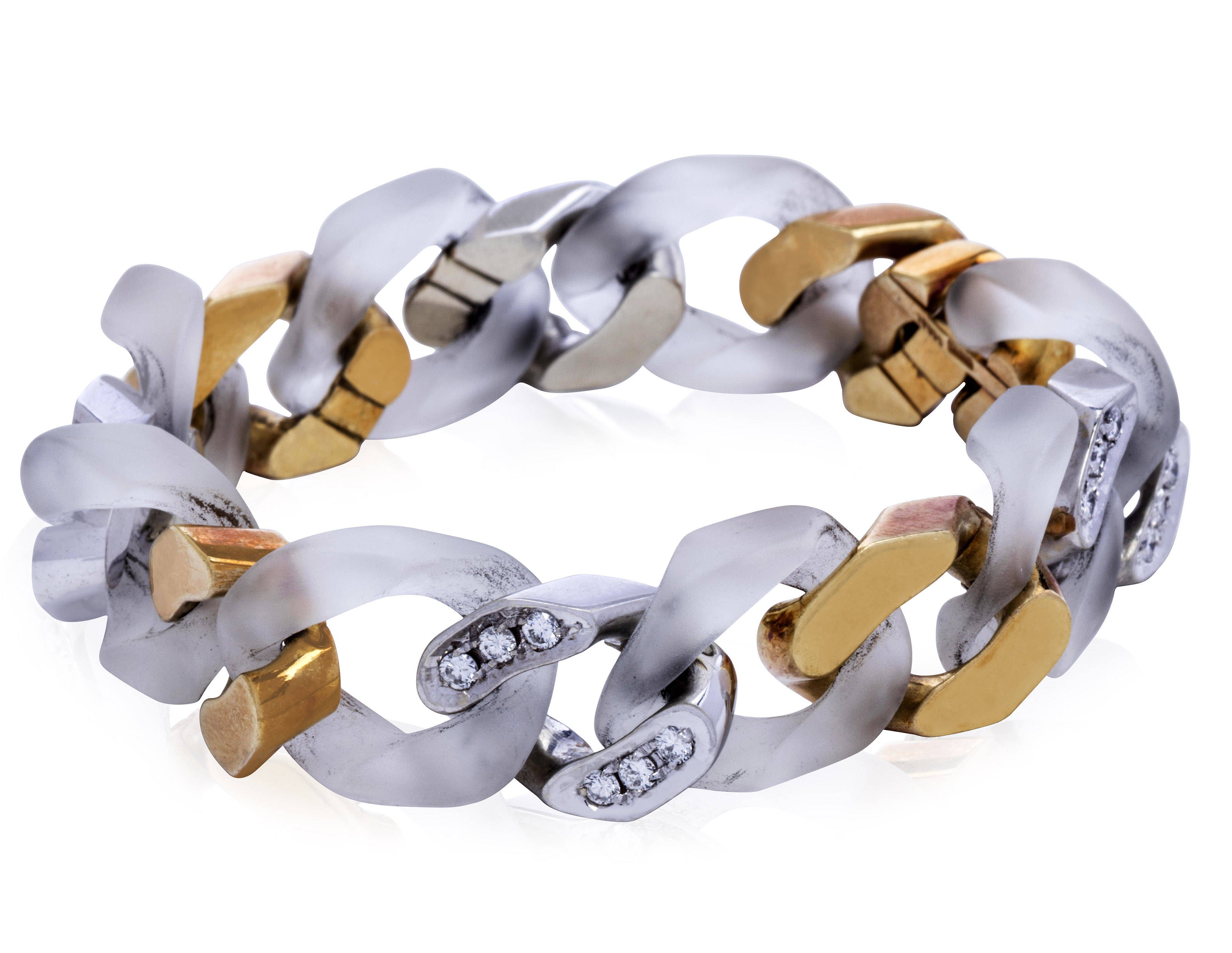 ROCK CRYSTAL, DIAMOND AND GOLD BRACELET, | Christie’s