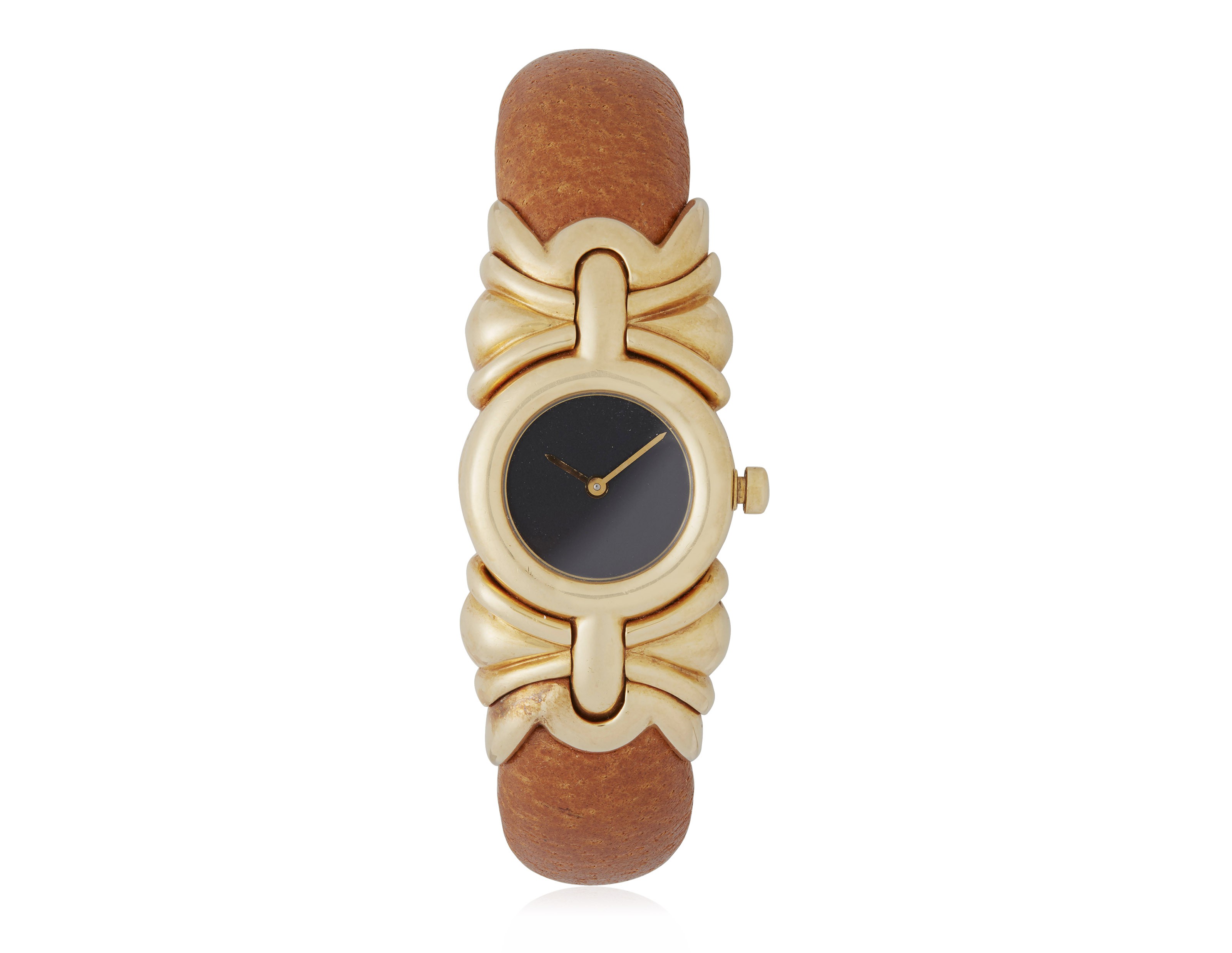 BULGARI 'ANTALYA' LEATHER AND GOLD WATCH, | Christie’s