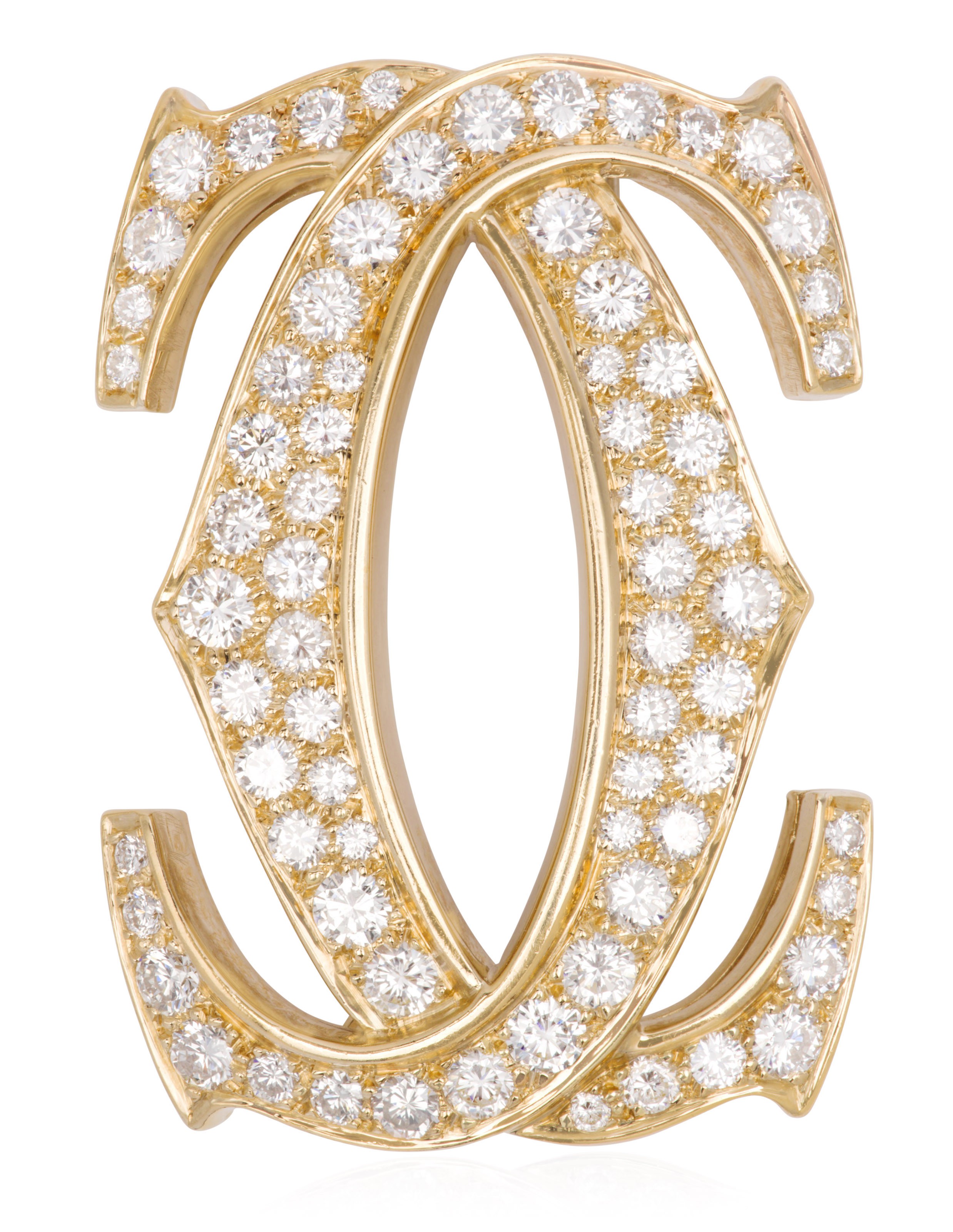 CARTIER 'DOUBLE C' DIAMOND BROOCH, | Christie’s