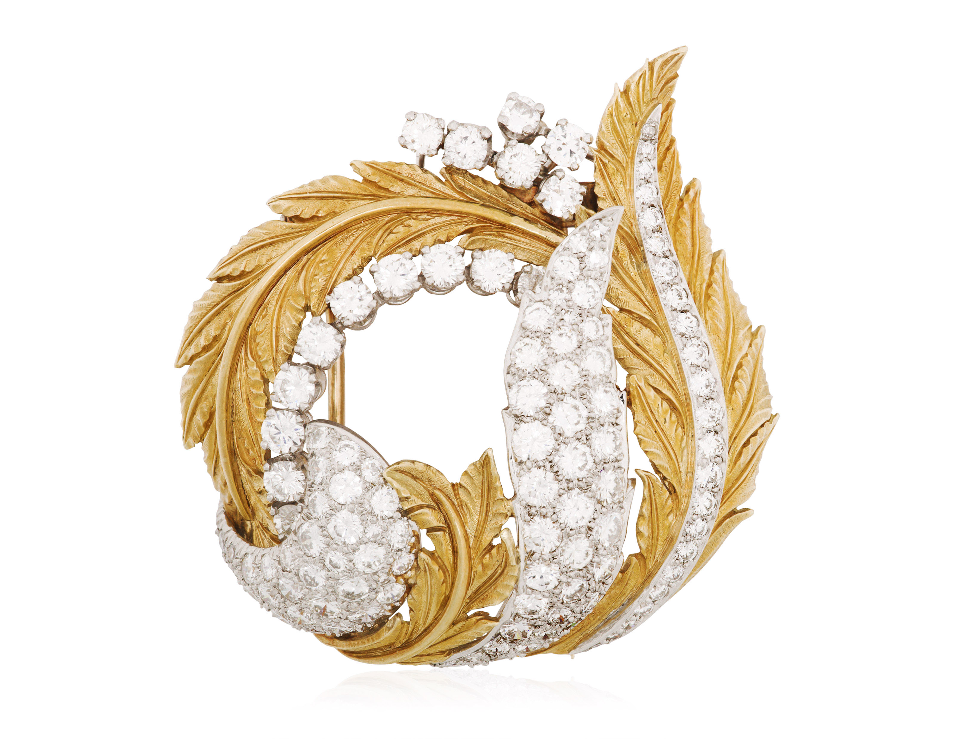DIAMOND AND GOLD BROOCH, | Christie’s