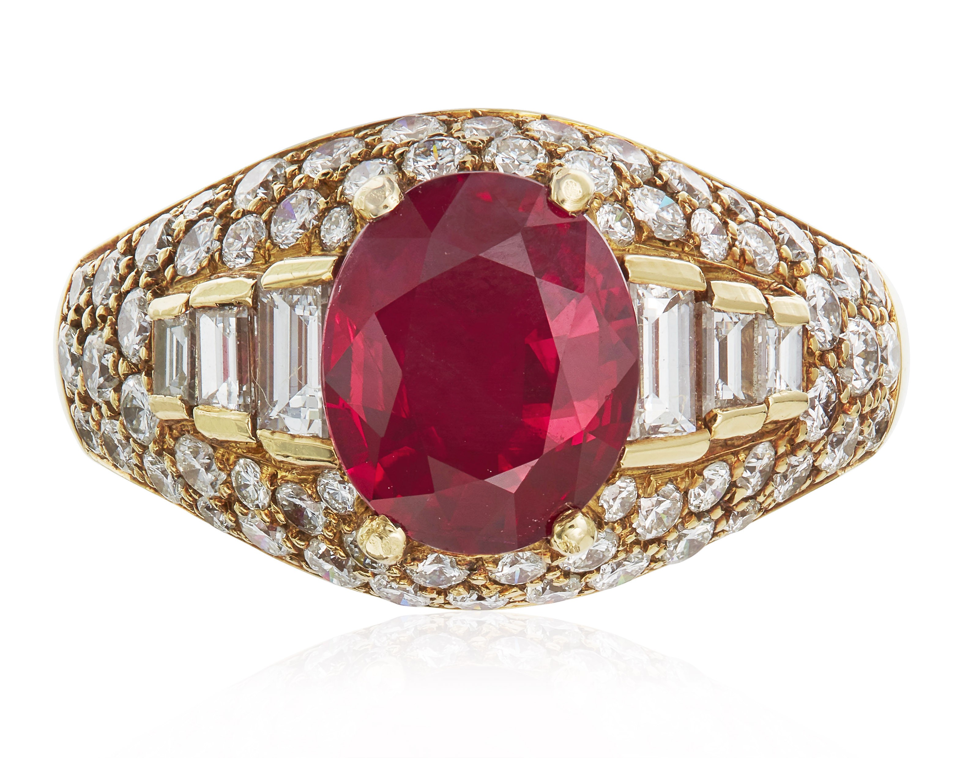 BULGARI RUBY AND DIAMOND RING WITH GIA REPORT, | Christie’s