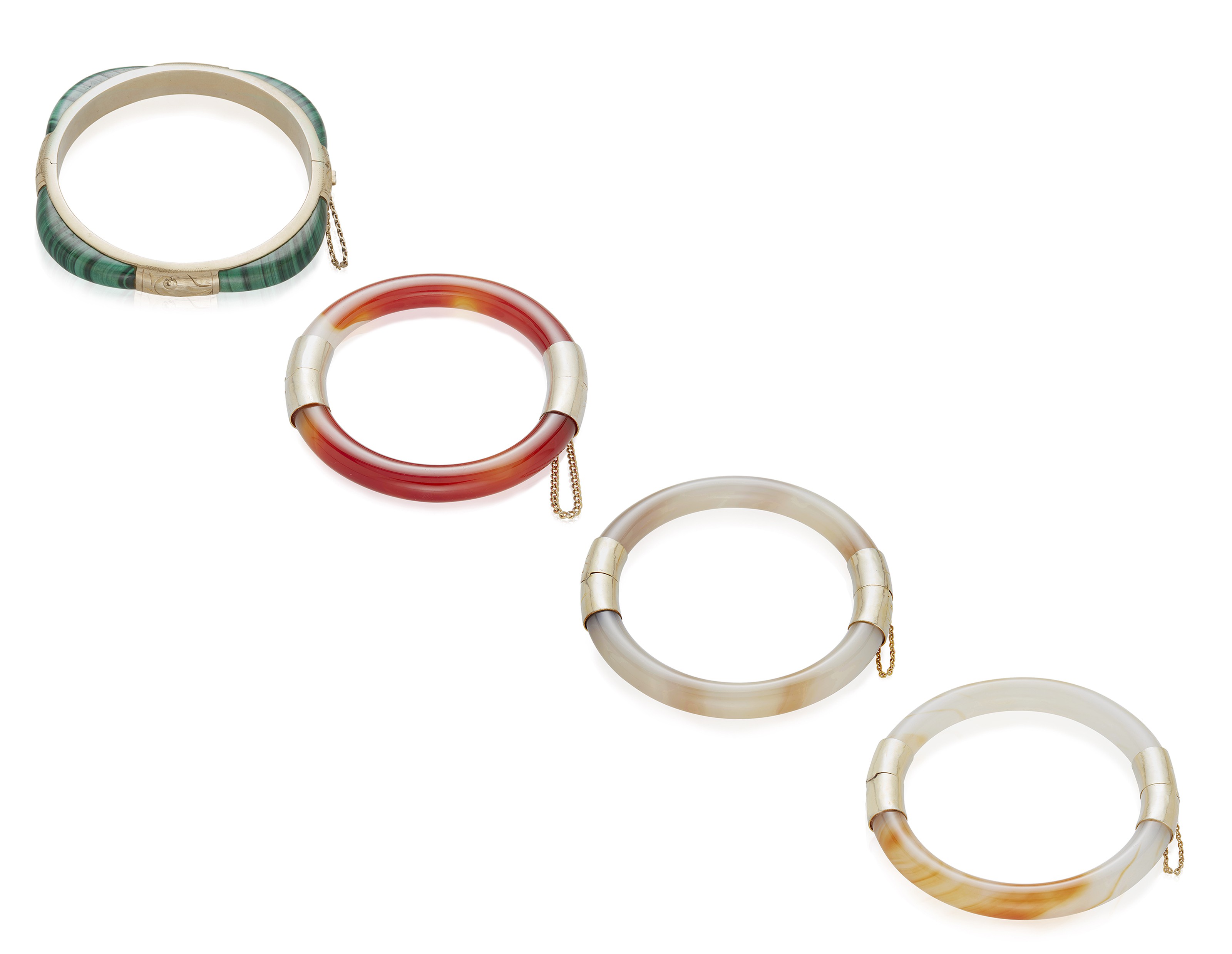 GROUP OF MULTI-GEM BANGLE BRACELETS, | Christie’s