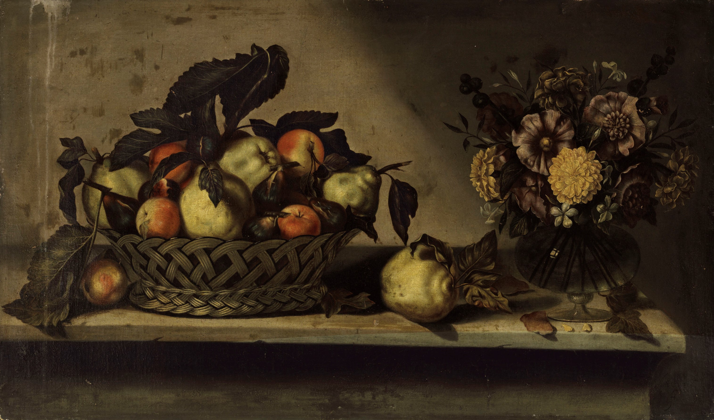 Antonio Ponce (Valladolid 1608-after 1662 ?), A basket of apples and ...