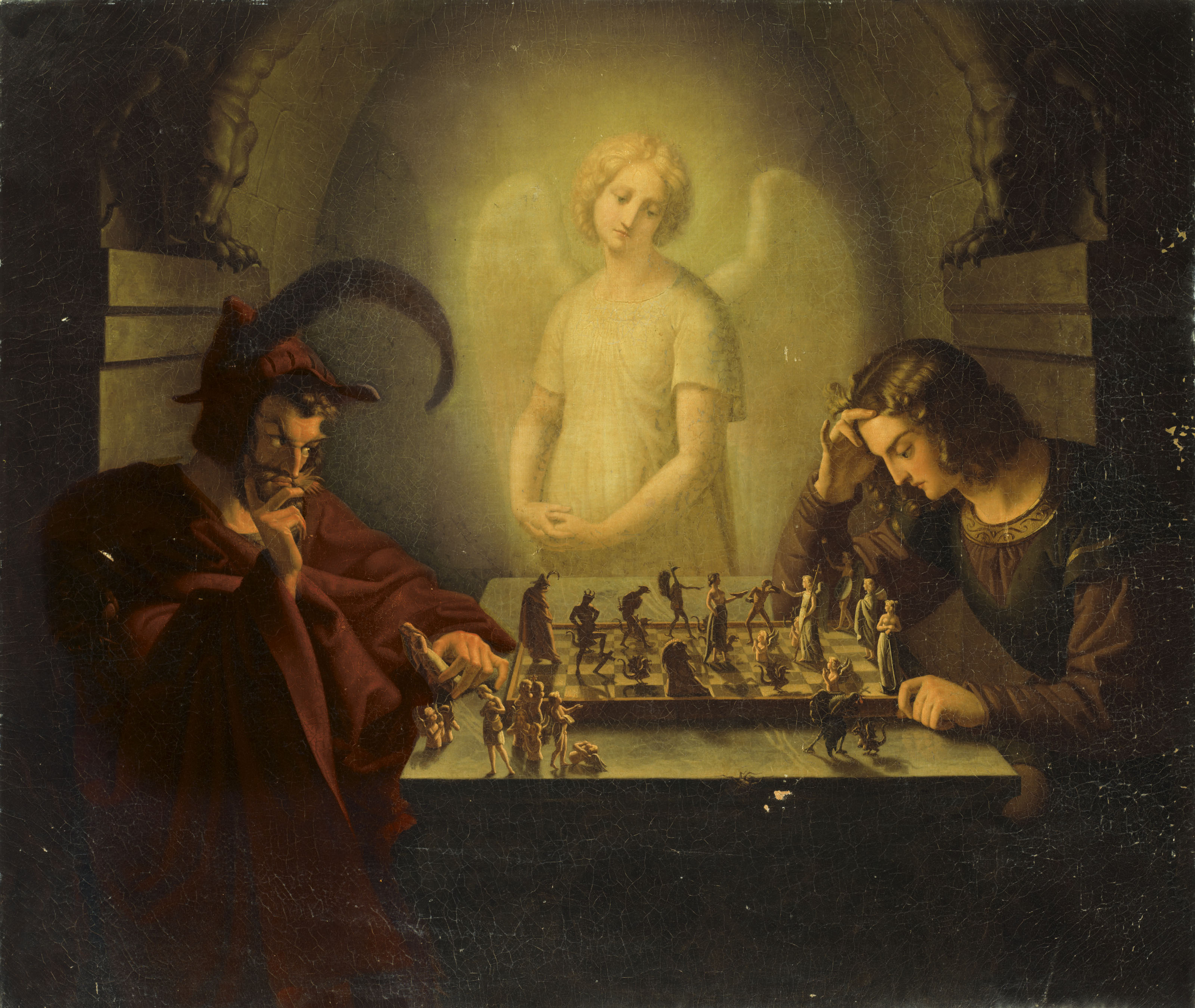 Attributed to Moritz Retzsch (Dresden 1779-1857 Radebeul) , The game of ...