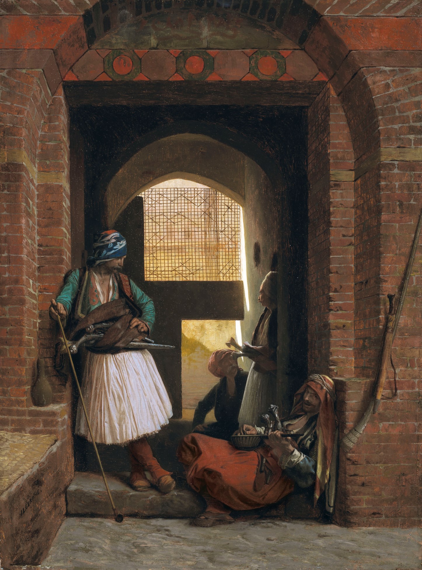 Jean-Léon Gérôme (French, 1824-1904) , Corps de garde d'arnautes au ...