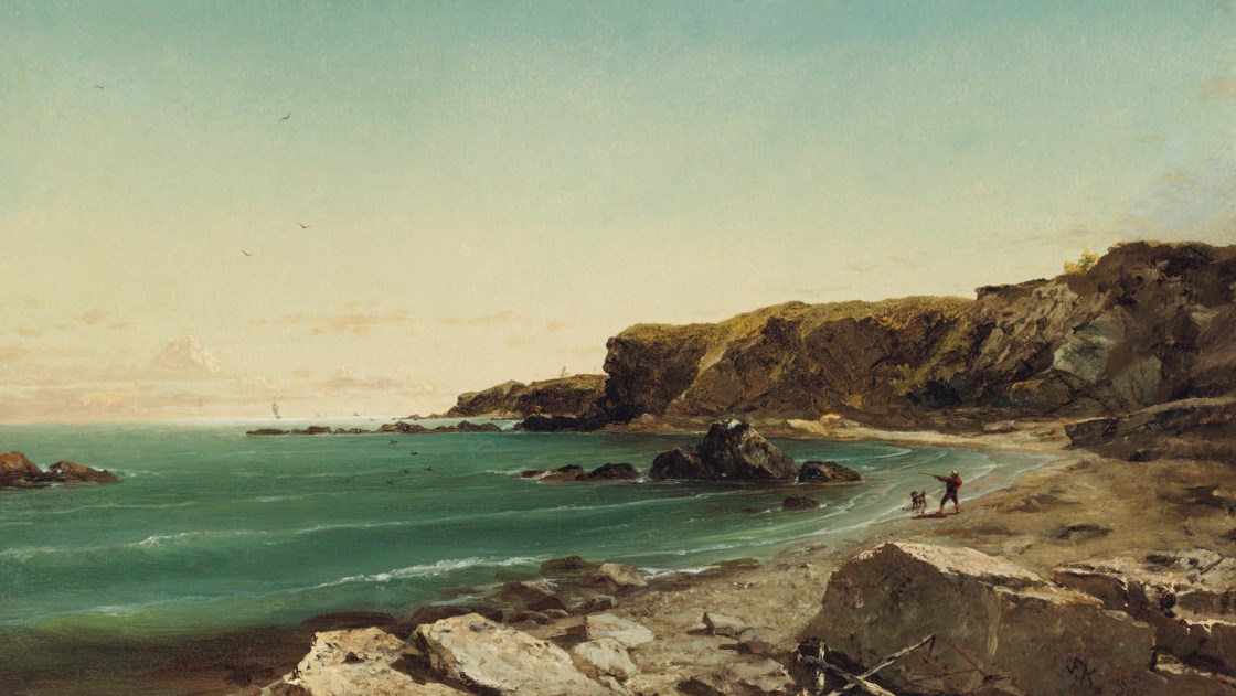 John Frederick Kensett (1816-1872), Duck Hunter, First Beach, Newport ...