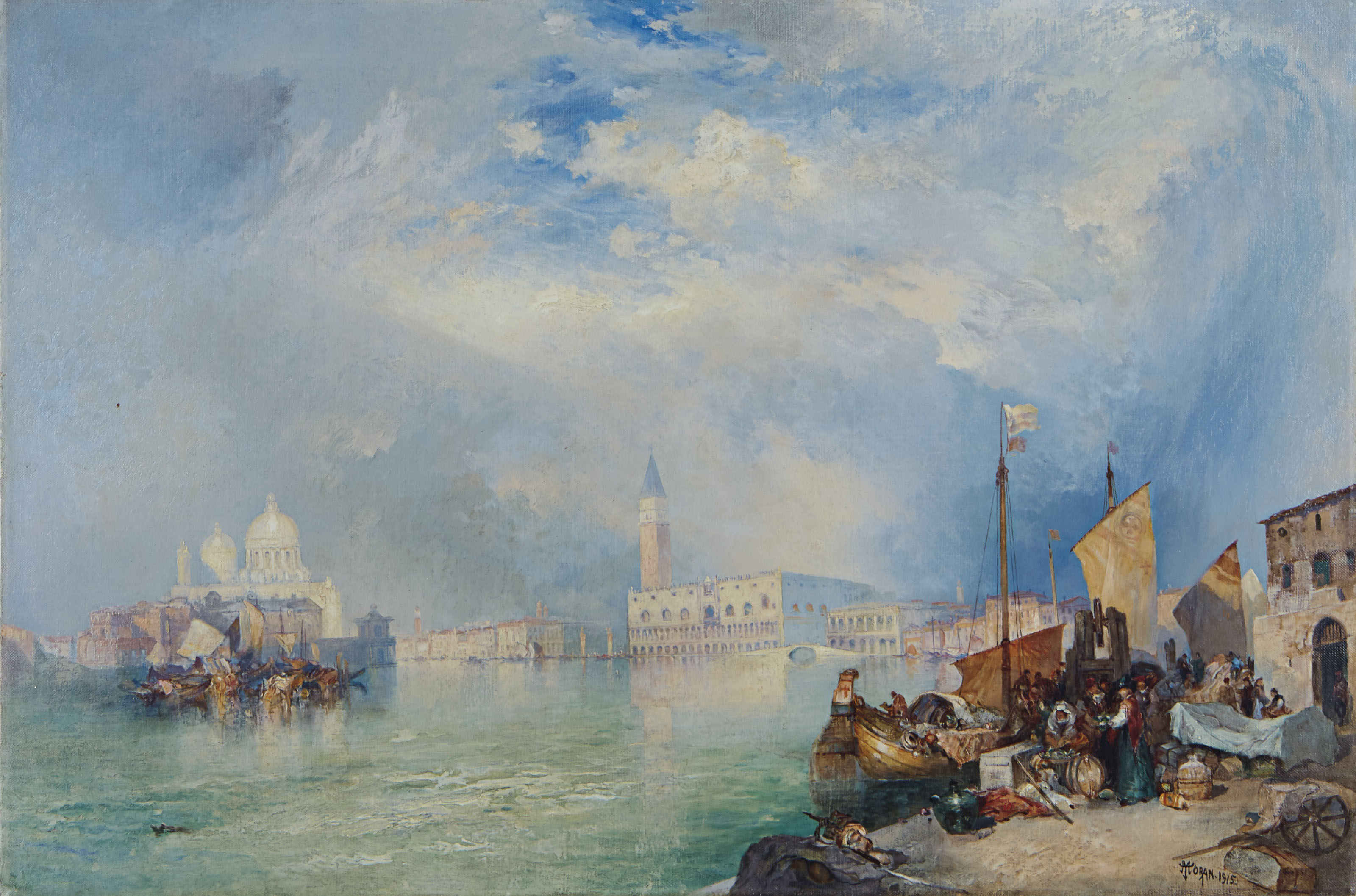 Thomas Moran (1837-1926) , Entrance to the Grand Canal, Venice | Christie's