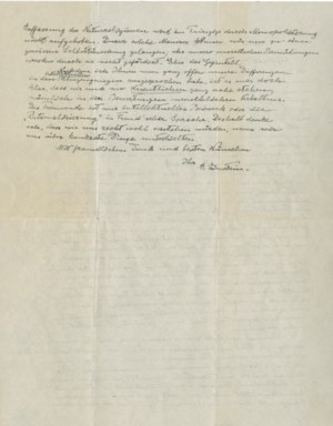 EINSTEIN, Albert (1879-1955). Autograph letter signed (“A. Einstein ...