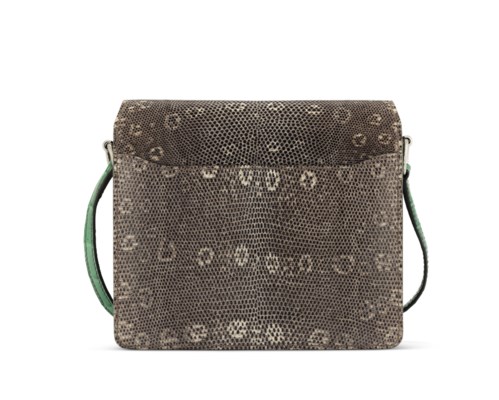 A LIMITED EDITION MATTE CACTUS ALLIGATOR & OMBRÉ LIZARD SAC ROULIS 18 ...