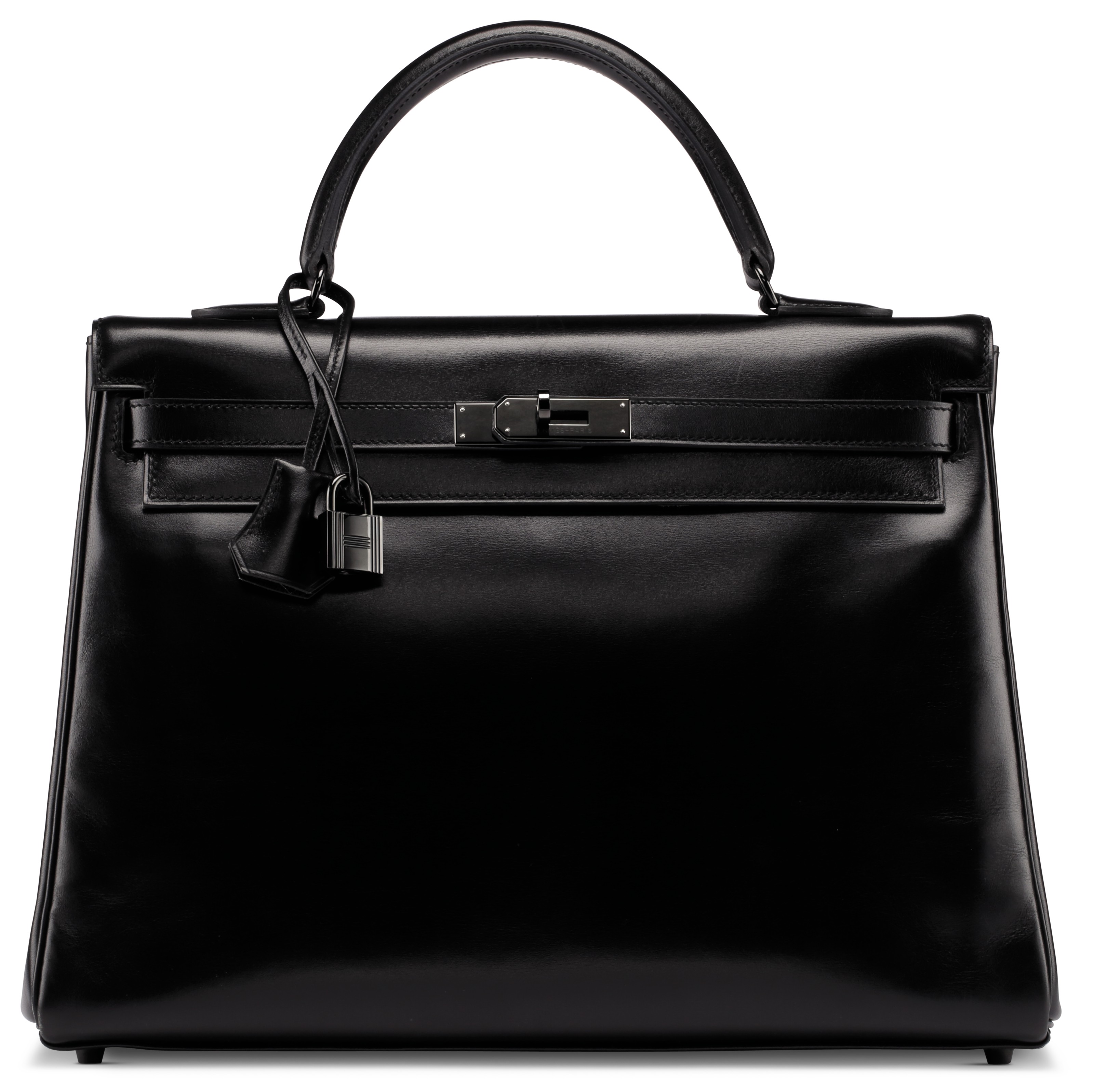 A LIMITED EDITION BLACK CALF BOX LEATHER SO BLACK RETOURNÉ KELLY 35 ...