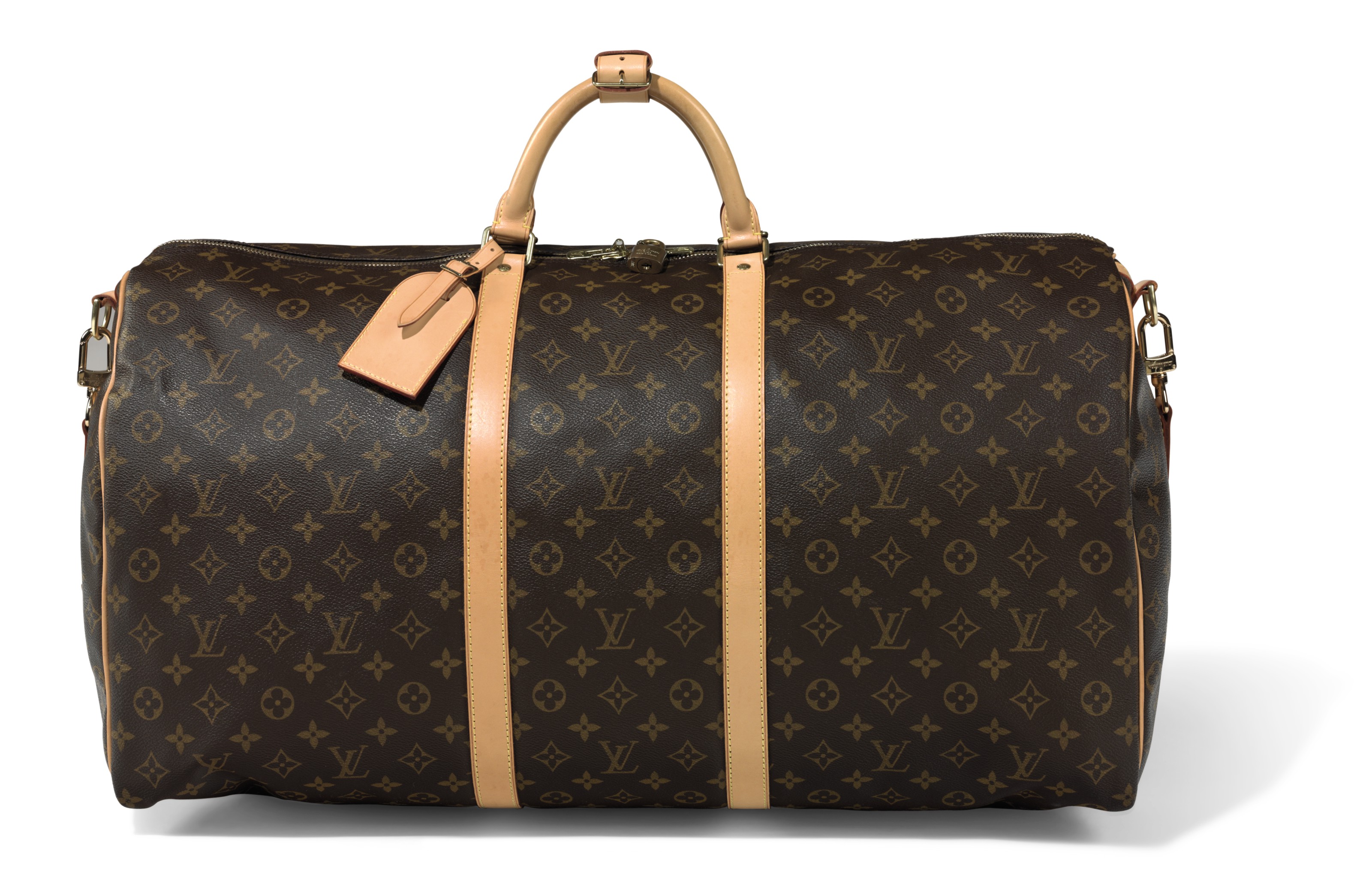 A CLASSIC MONOGRAM CANVAS & VVN LEATHER KEEPALL 60 WITH GOLD HARDWARE ...
