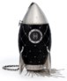 A RUNWAY BLACK LUCITE & CRYSTAL ROCKET SHIP EVENING BAG, CHANEL, FALL ...