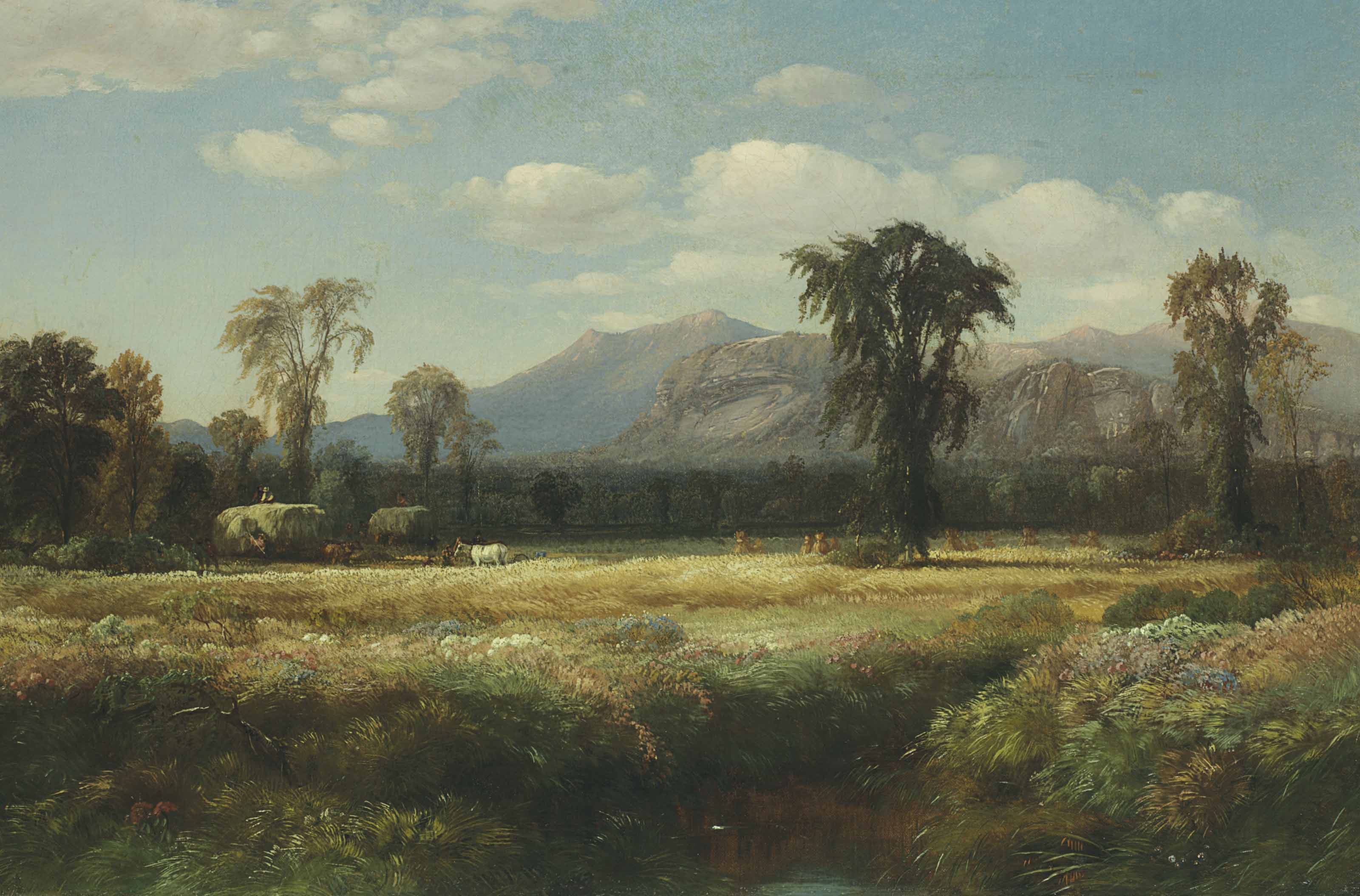 Samuel Colman (1832-1920), Hayfield (Conway Meadow, New Hampshire ...