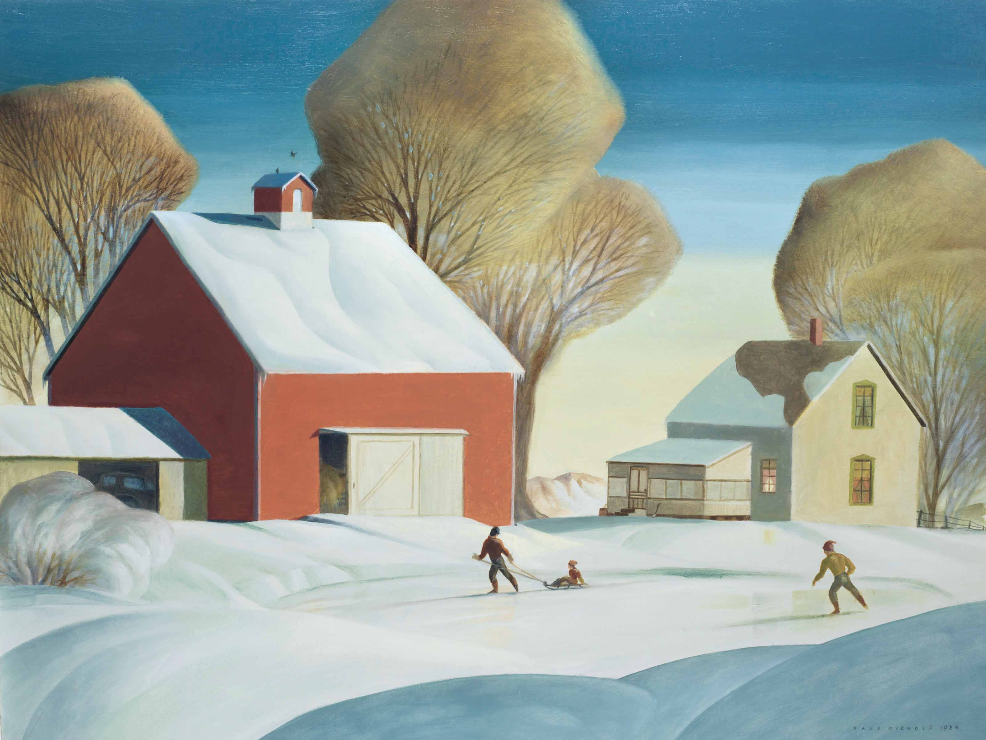 Dale William Nichols (1904-1995), Skaters on the Old Pond | Christie’s
