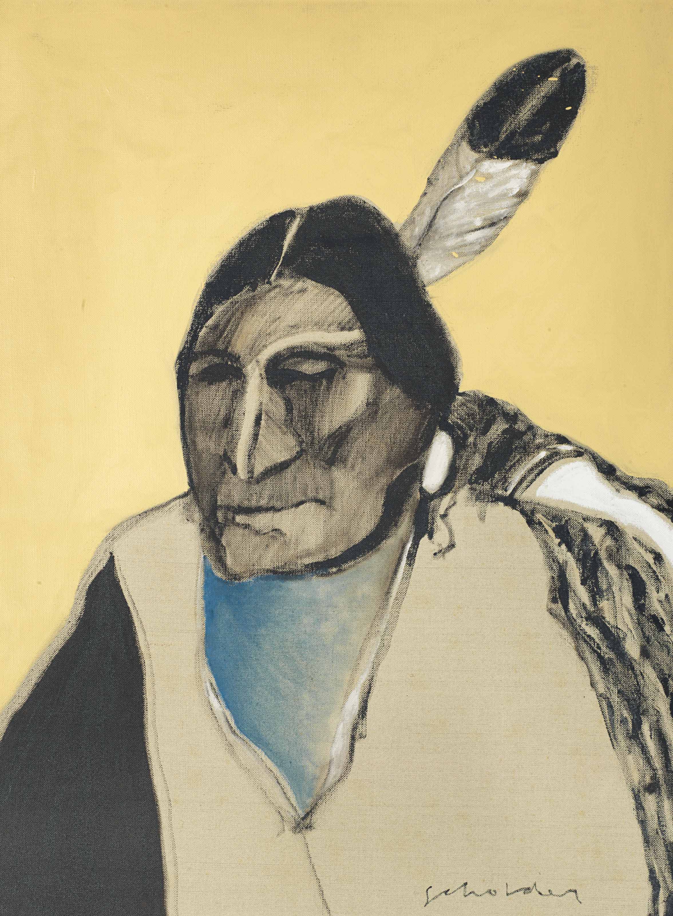 Fritz Scholder (1937-2005), Dartmouth Portrait #7 | Christie’s