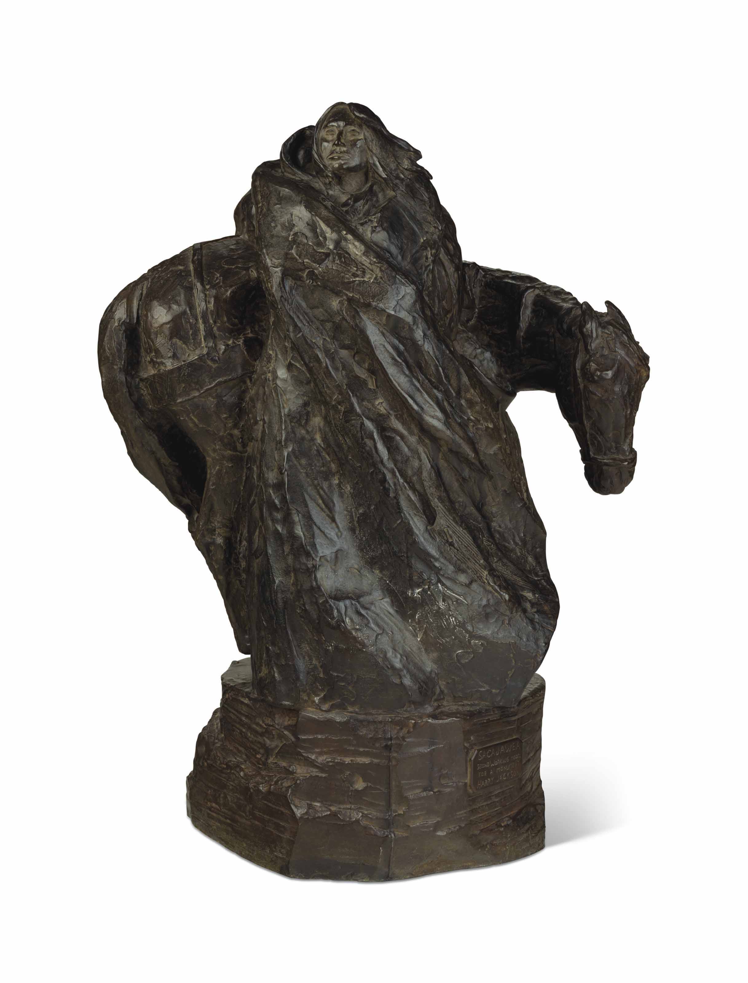 Harry Jackson (1924-2011), Sacajawea with Pack Horse, 'Second Working ...