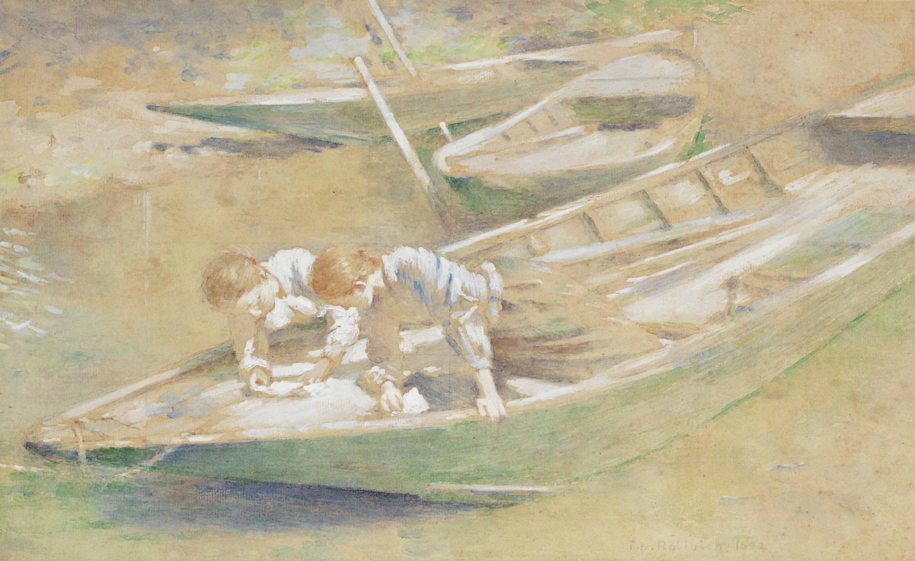 Theodore Robinson (1852-1896), Two in a Boat | Christie’s