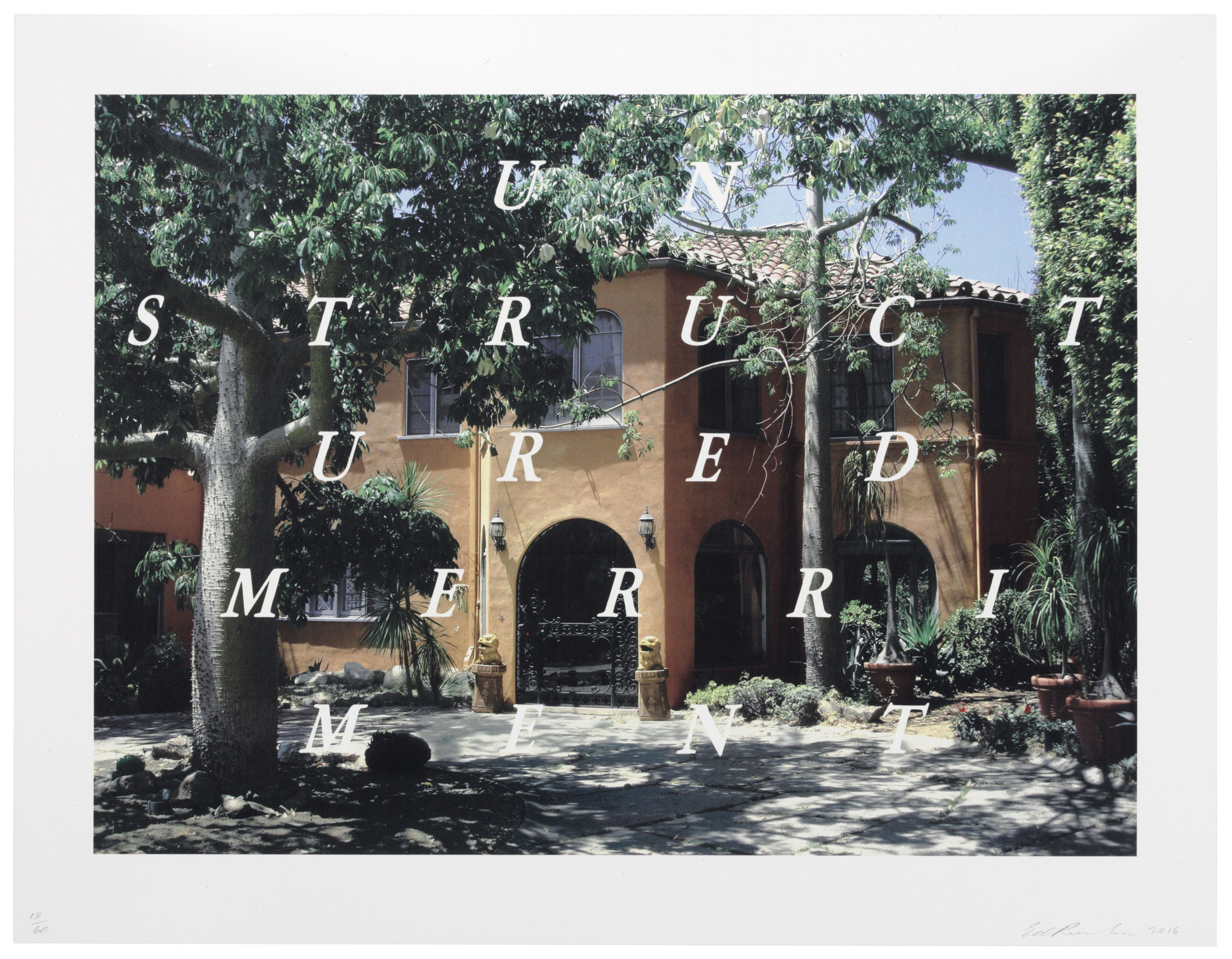 EDWARD RUSCHA (B. 1937), Unstructured Merriment | Christie’s