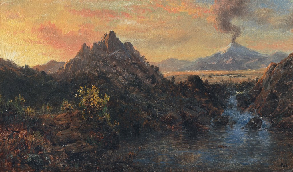 Louis Remy Mignot (1831-1870), View of the Cordilleras, near Cotopaxi ...