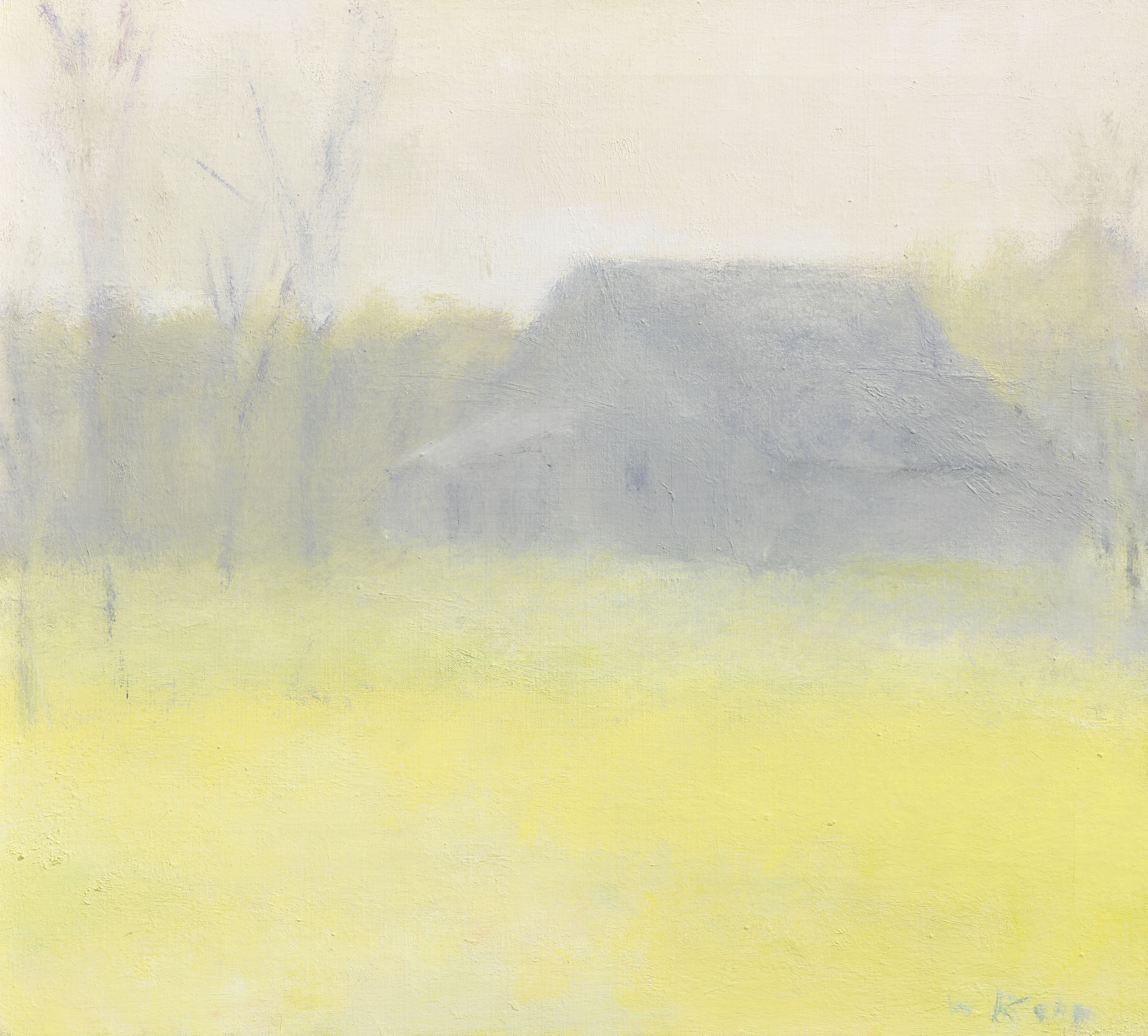 Wolf Kahn (b. 1927), View of a Barn in Mist | Christie’s