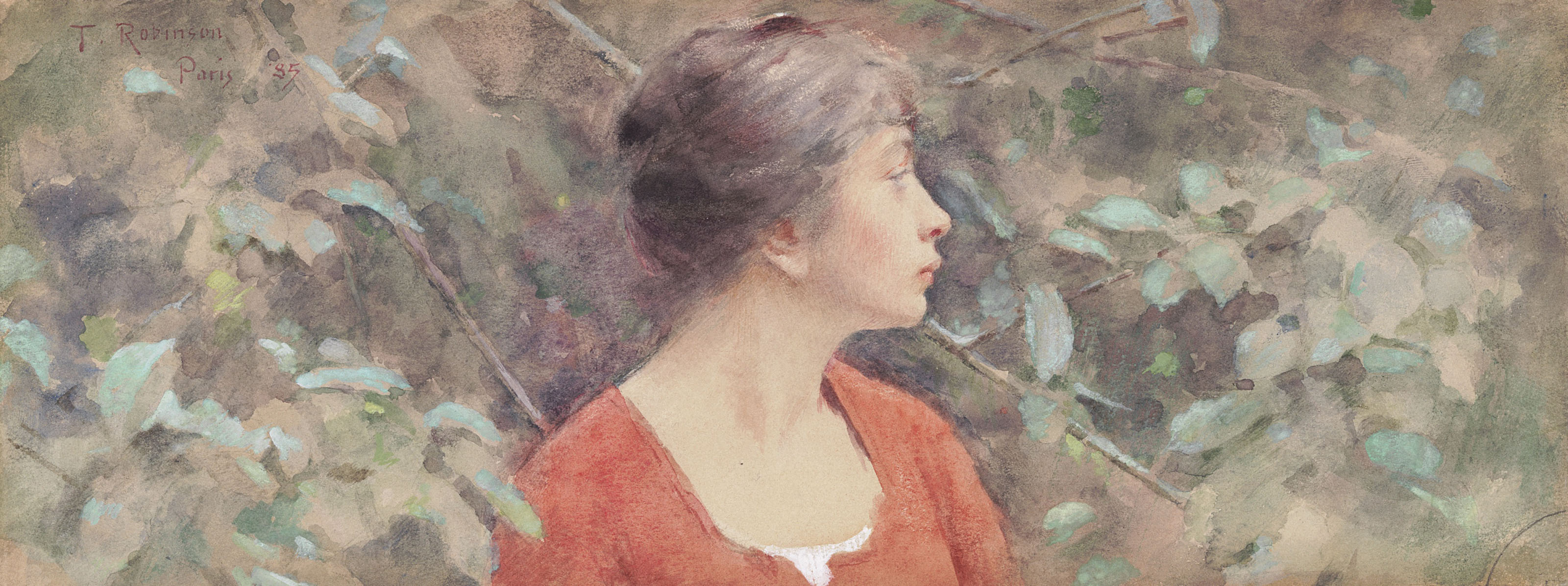 Theodore Robinson (1852-1896), Girl in a Red Dress | Christie’s