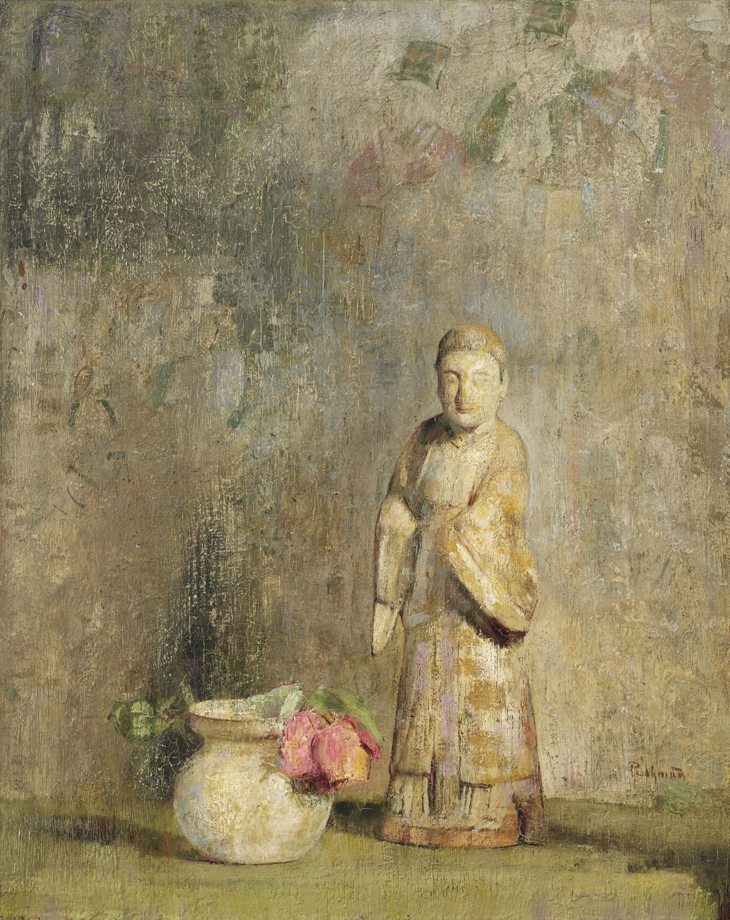 Hovsep Pushman (1877-1966), Still Life with Vessel and Figurine ...