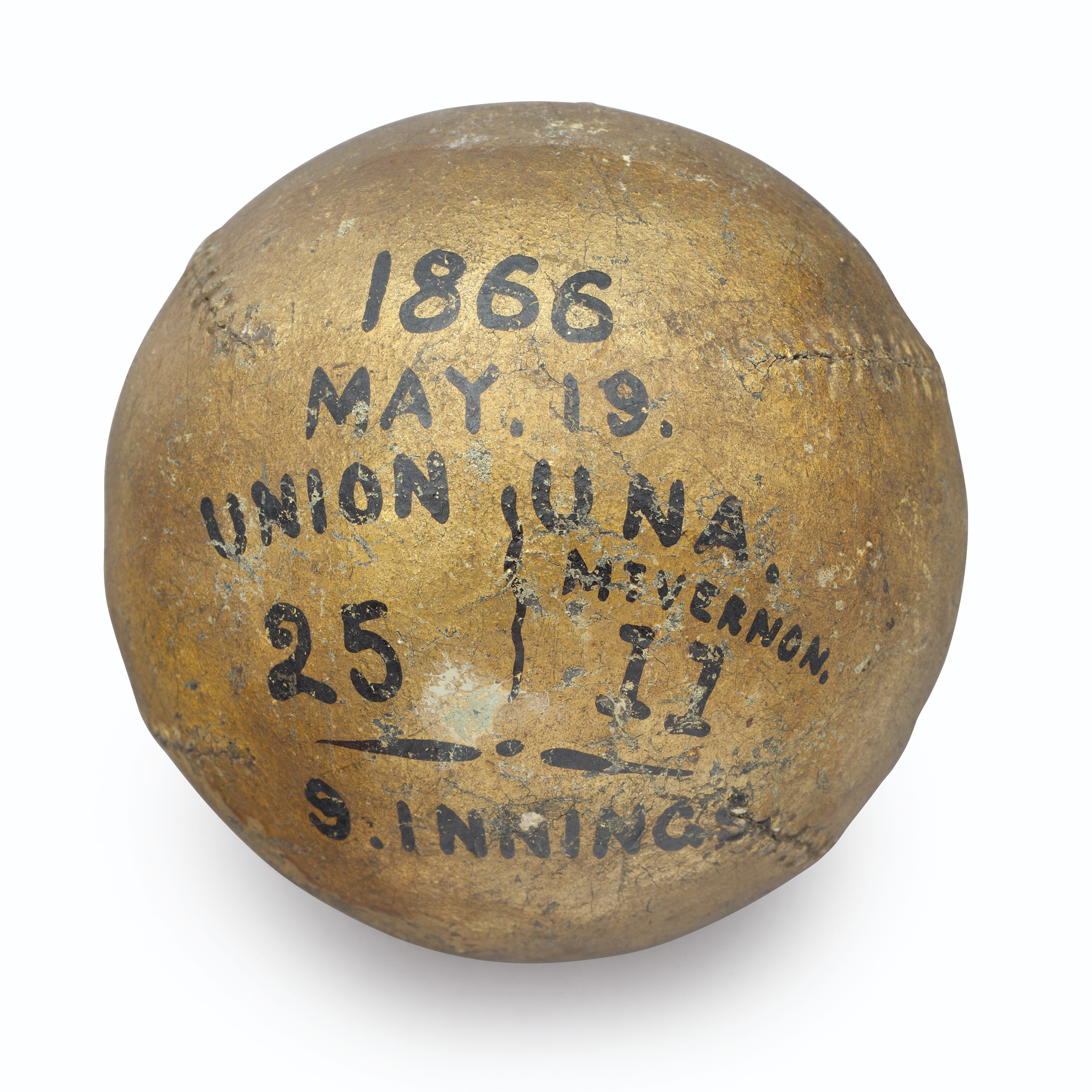 1866 UNIONS VS. UNA TROPHY BASEBALL, | Christie’s