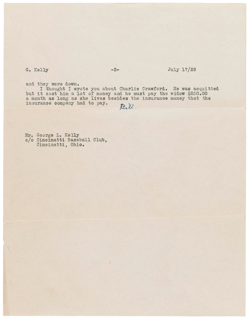 BILL LANGE AUTOGRAPH COLLECTION, | Christie’s