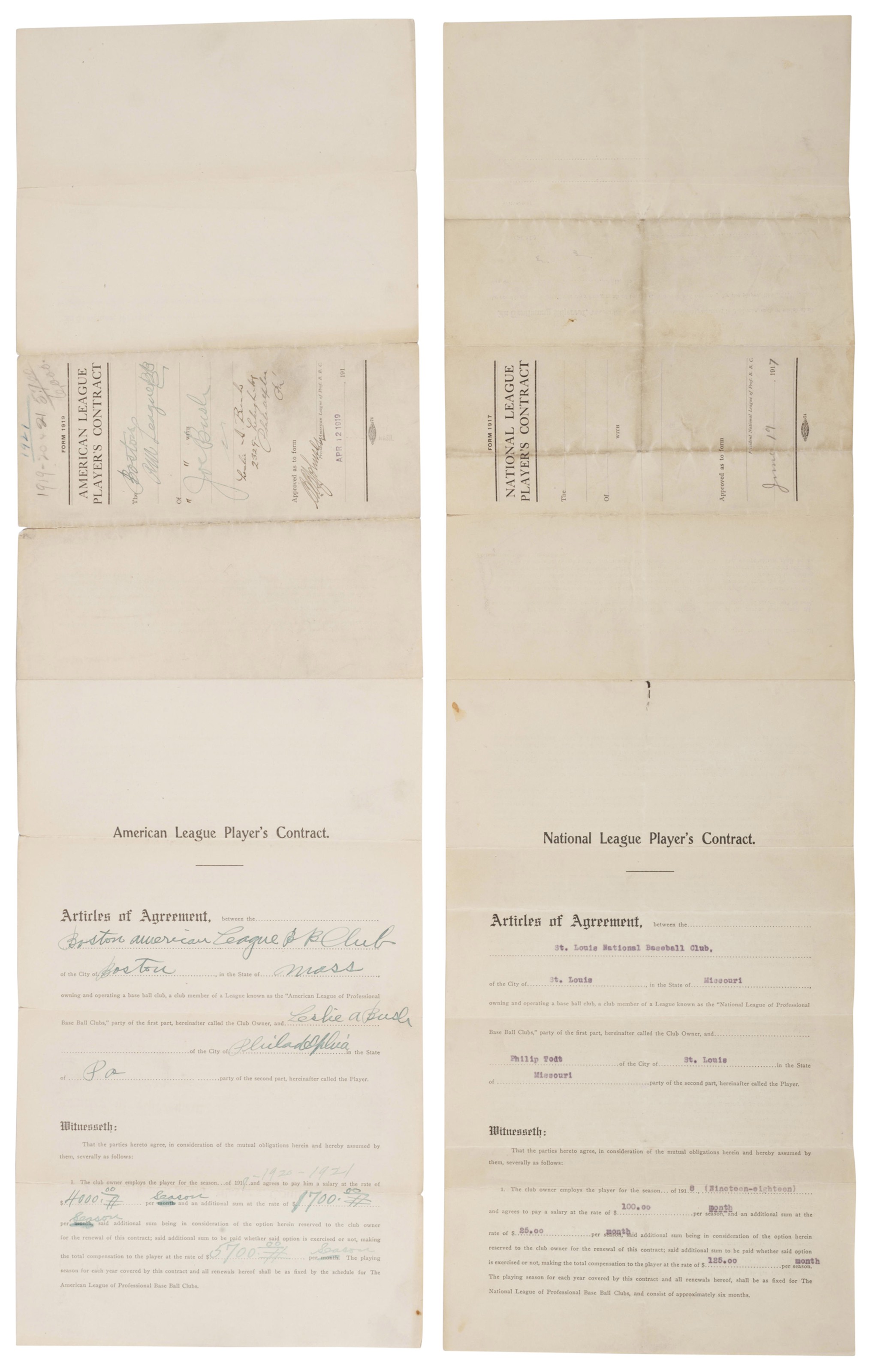BASEBALL CONTRACTS COLLECTION, | Christie’s