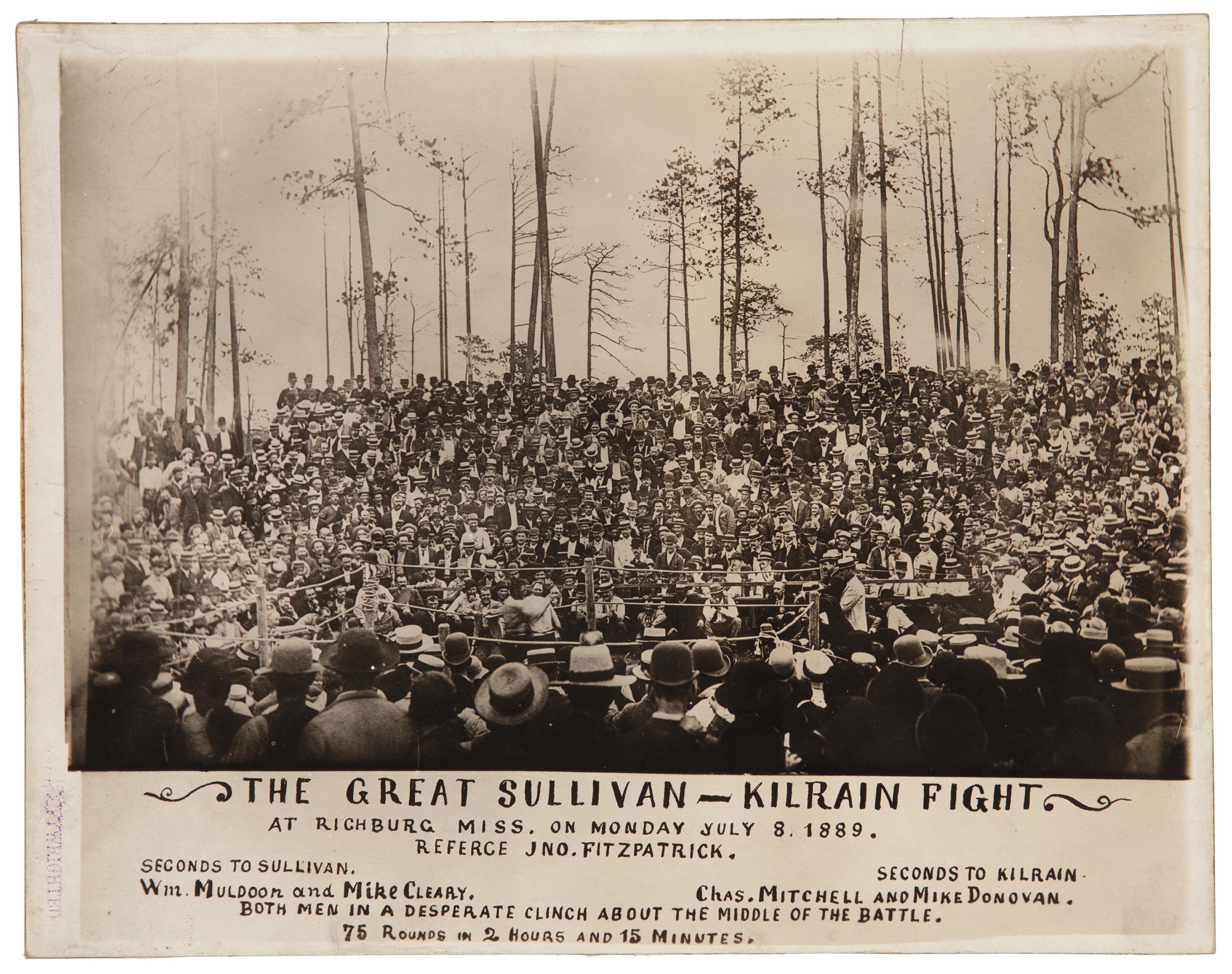 SULLIVAN vs. KILRAIN PHOTOGRAPHIC DISPLAY, | Christie’s