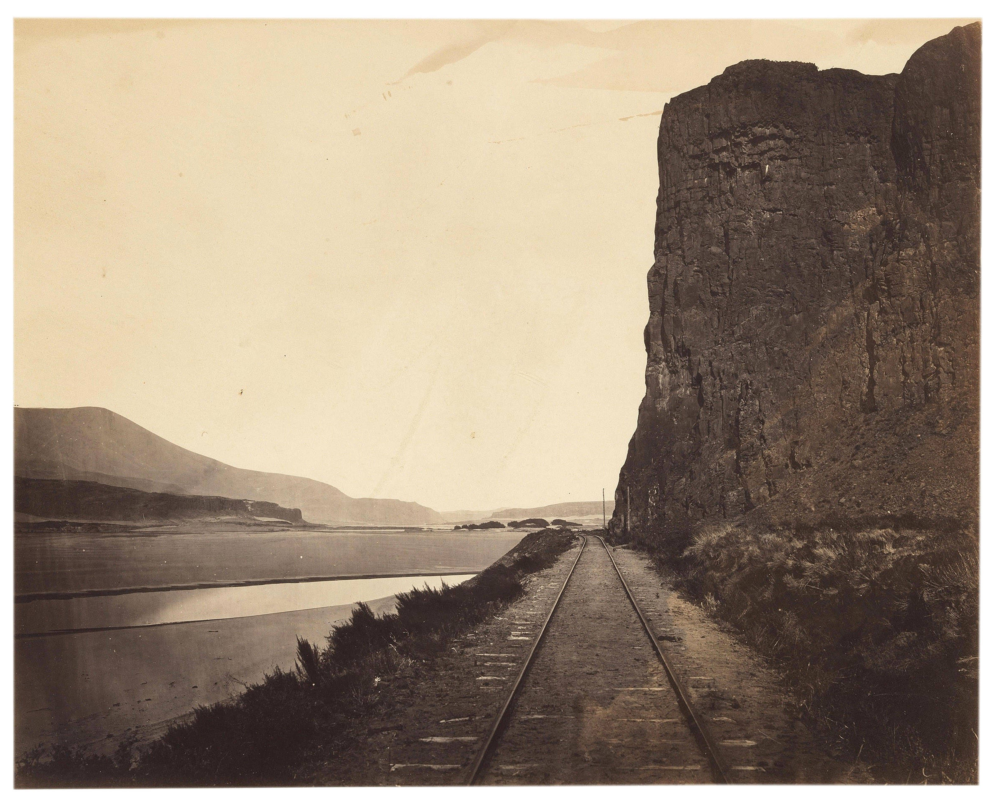 CARLETON E. WATKINS (1829–1916), Cape Horn near Celilo, Columbia River ...