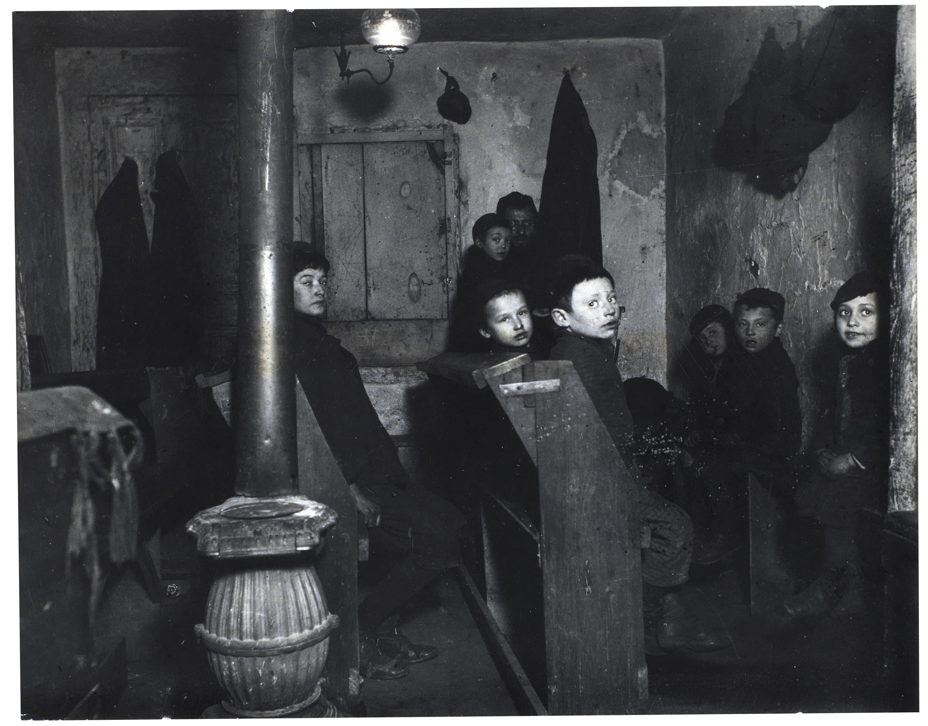JACOB RIIS (1849–1914), Talmud School in a Hester Street Tenement, 1888 ...