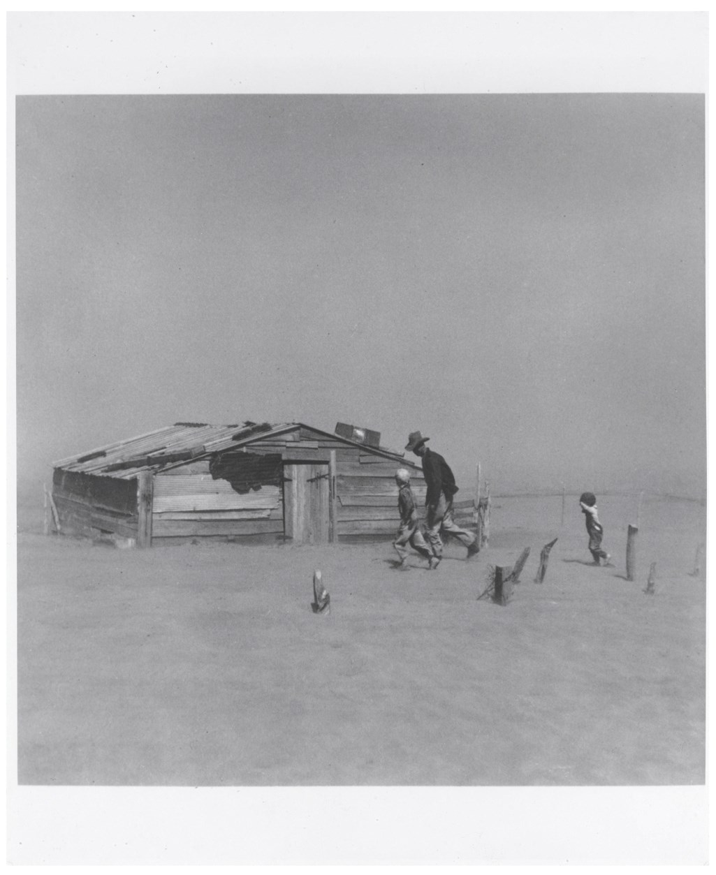 ARTHUR ROTHSTEIN (1915–1985), Two images of Farmer and Son Walking in ...