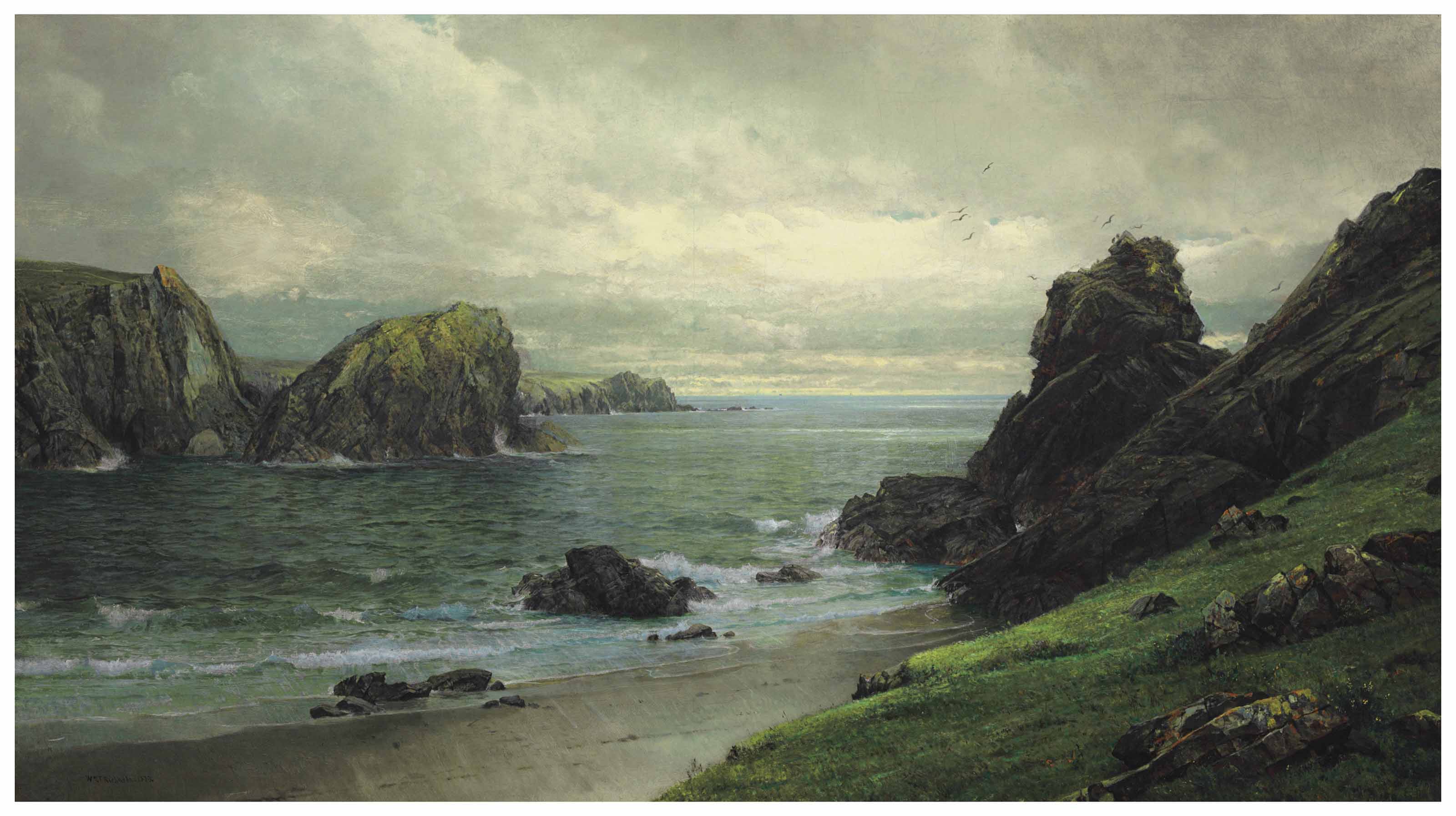 William Trost Richards (1833-1905) , Yellow Carn of Cornwall | Christie's
