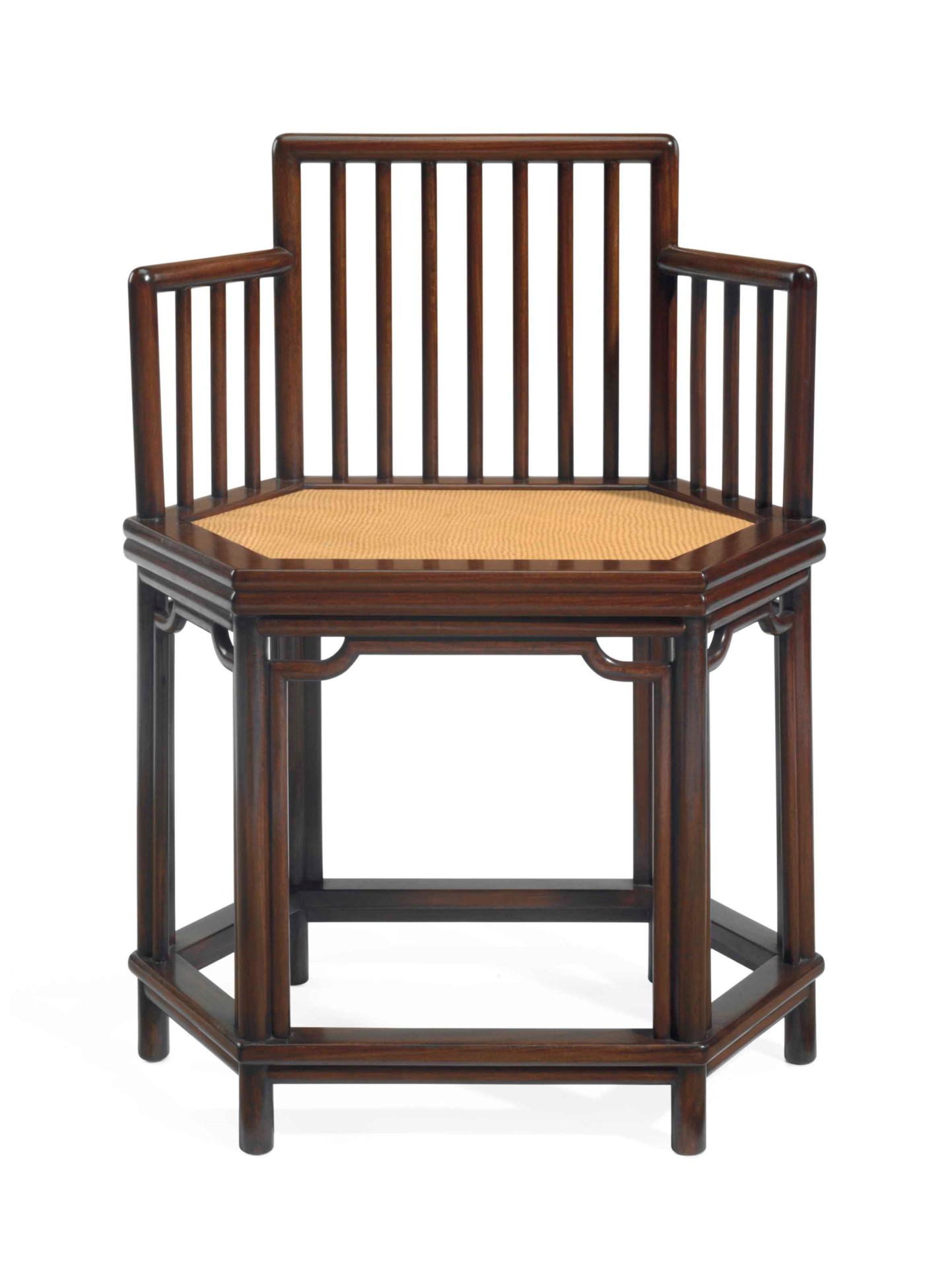 A MING-STYLE HUALI HEXAGONAL CHAIR