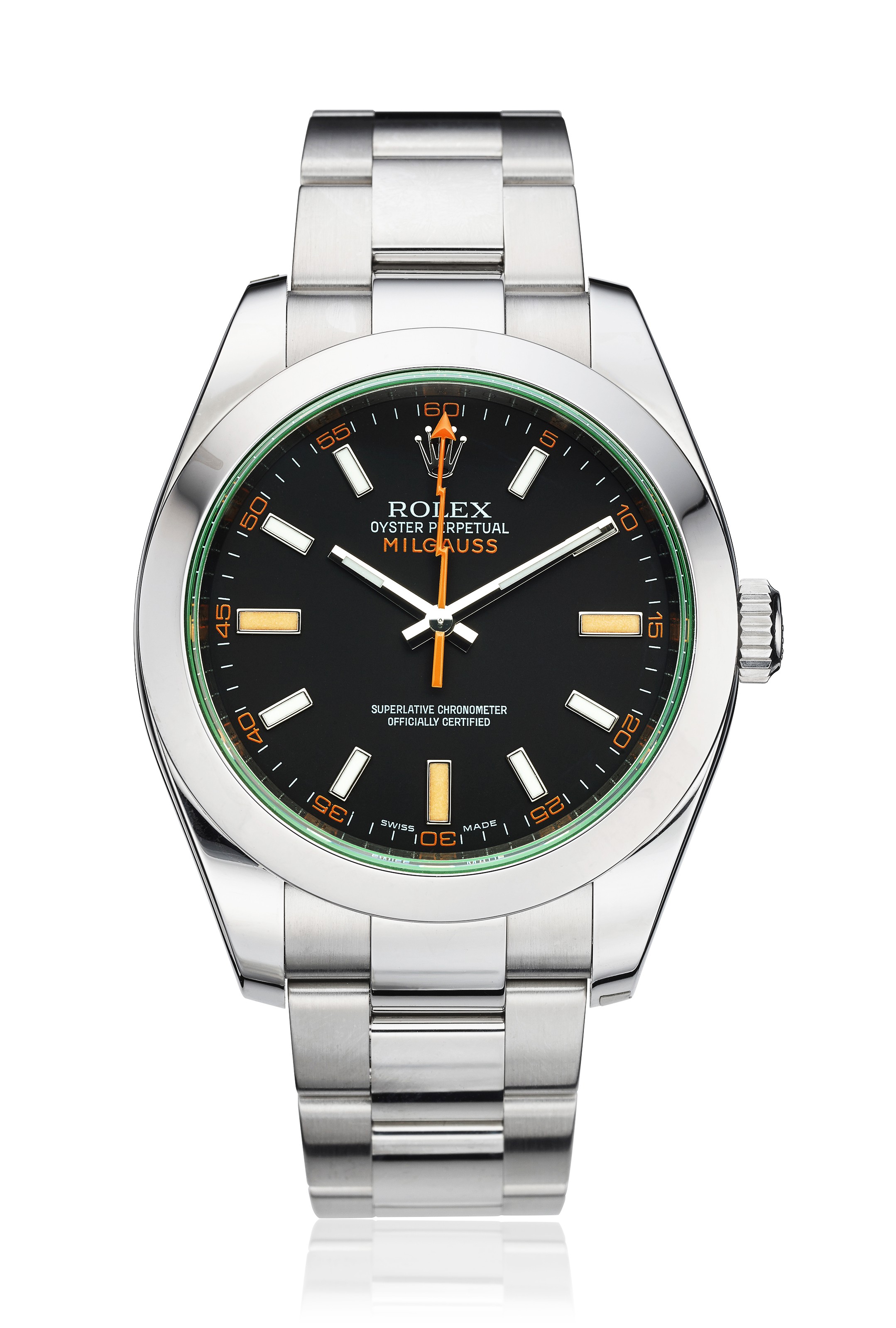 ROLEX, GREEN CRYSTAL MILGAUSS, REF. 116400GV, | Christie’s
