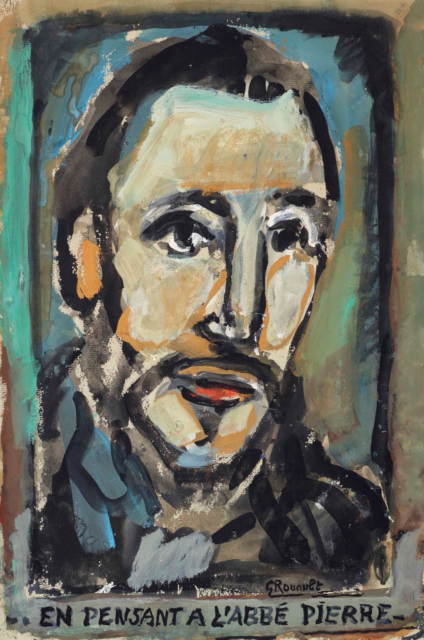 Georges Rouault (1871-1958), En pensant à l'Abbé Pierre | Christie's