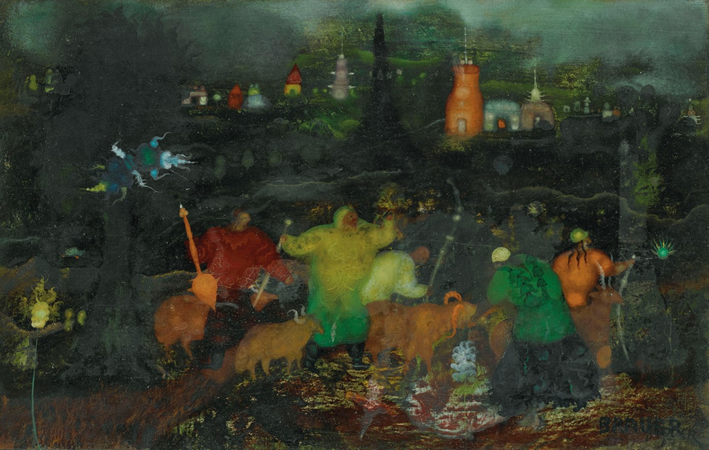 Arik Brauer (Né en 1929), Schäfer | Christie's