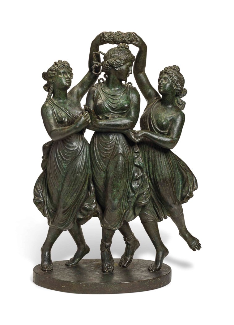 FRANCE, XIXe SIECLE, DANS LE STYLE D'ANTONIO CANOVA (1757-1822), TROIS ...