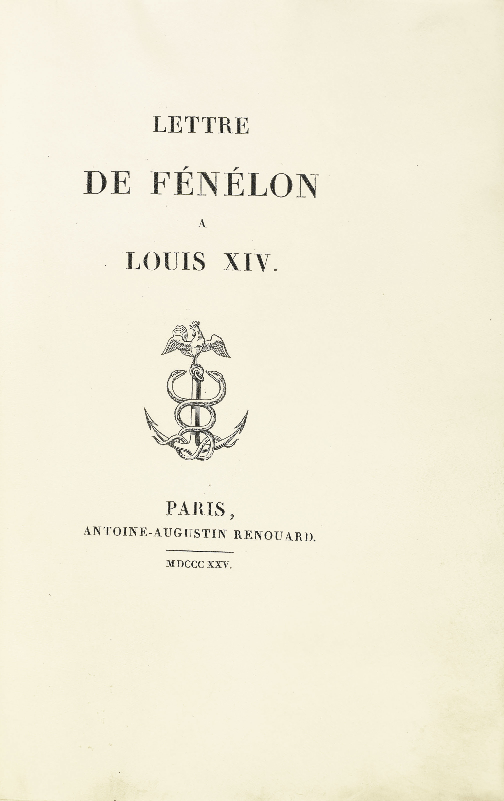 FENELON, François de Salignac de La - Auktionen & Preisarchiv