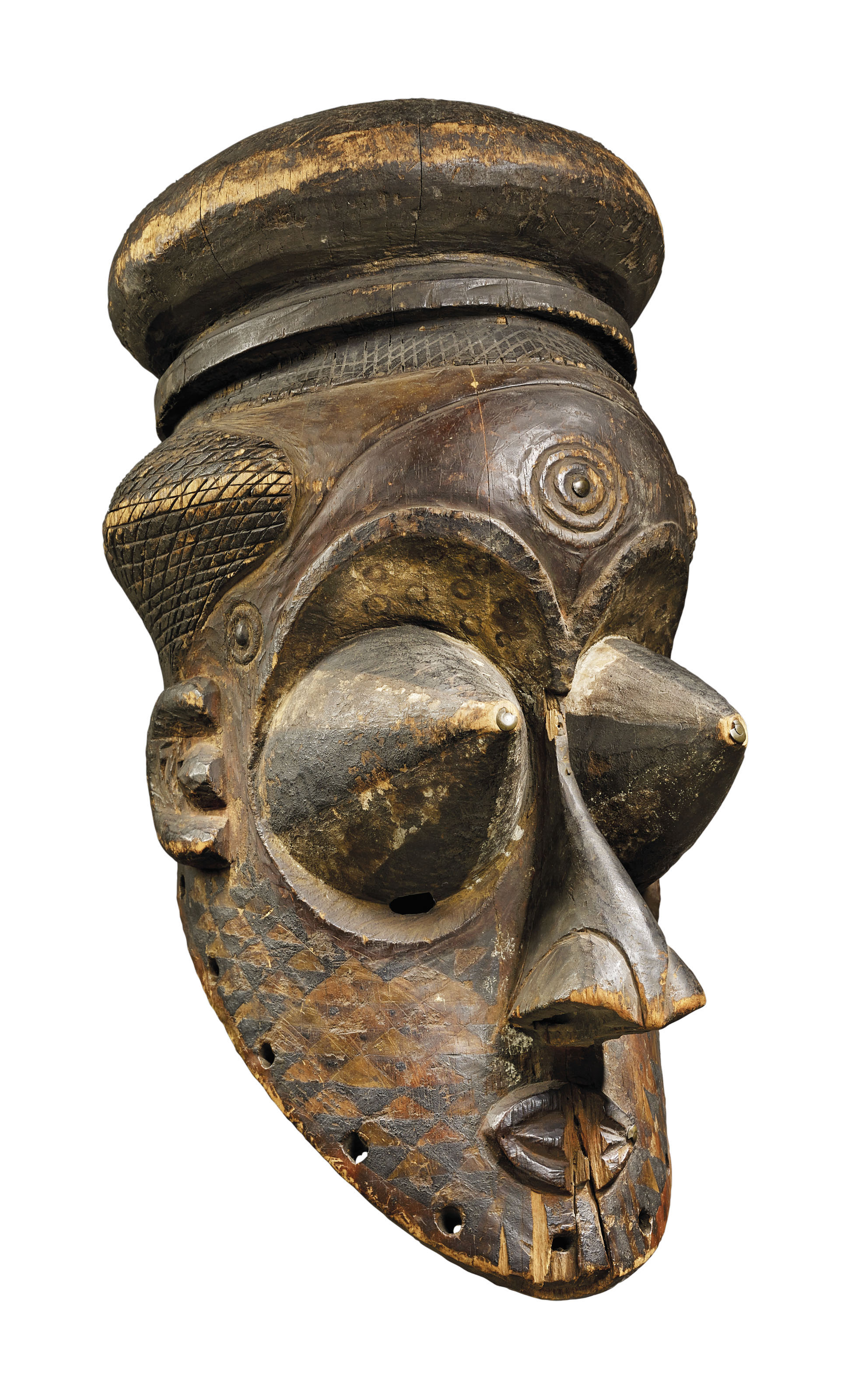 MASQUE SONGYE, KIFWEBEA SONGYE MASK, RÉPUBLIQUE DÉMOCRATIQUE DU CONGO ...