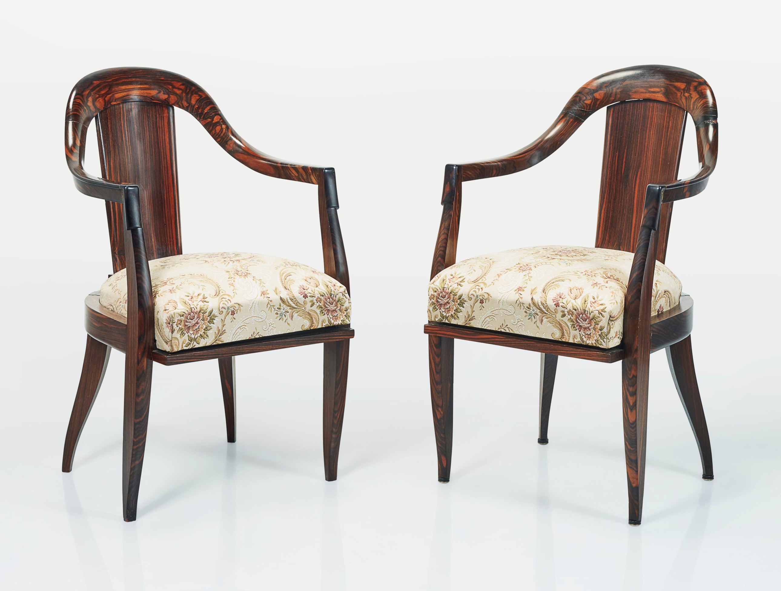 ÉMILE-JACQUES RUHLMANN (1879-1933), Paire de fauteuils 'Palette', vers ...