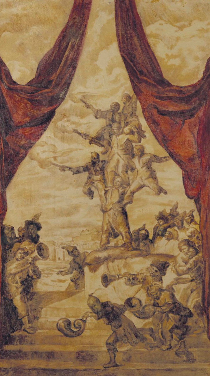 JOSÉ MARÍA SERT Y BADIA (BARCELONE 1874/76-1945), Etude pour l'Acrobate ...
