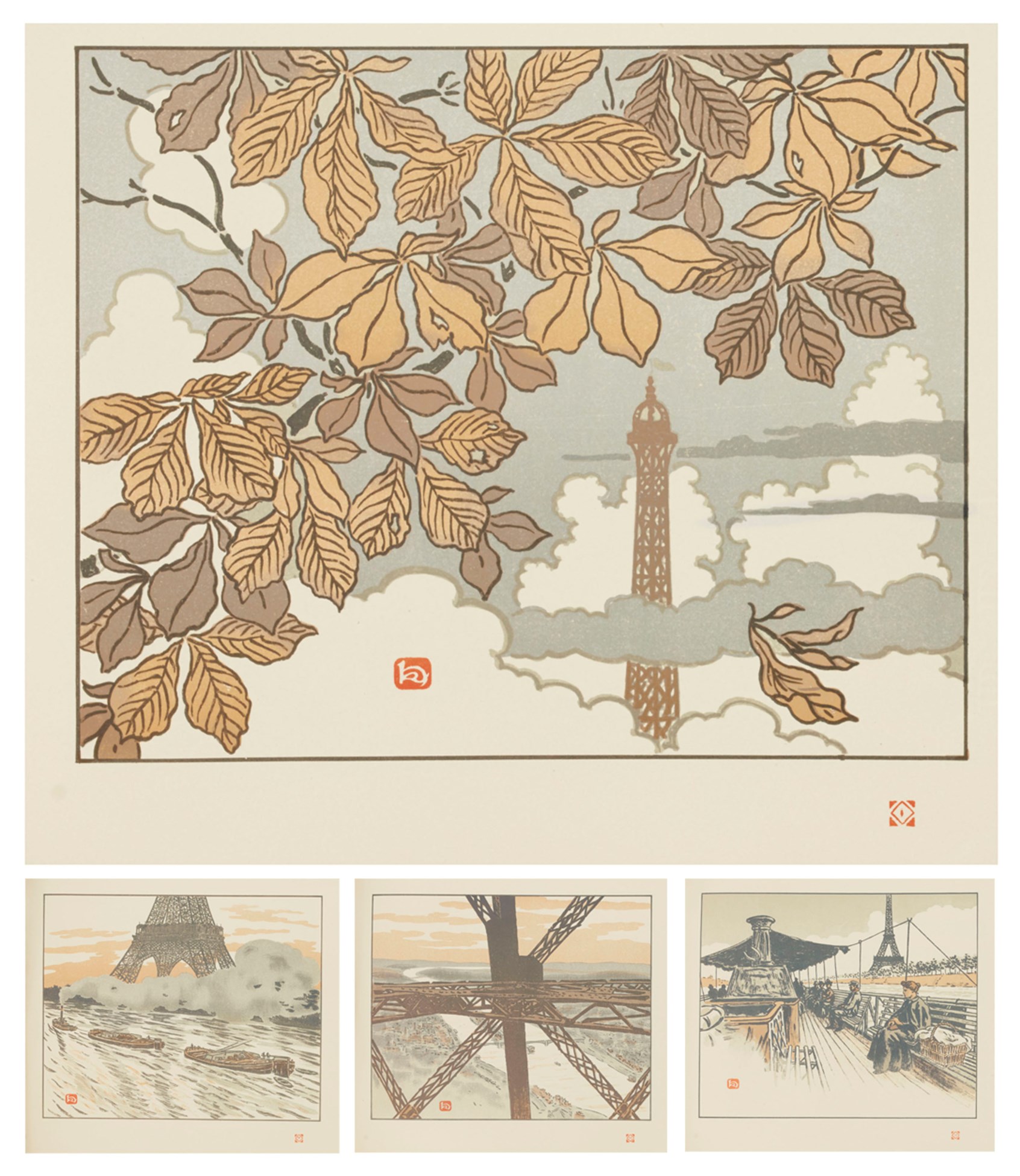 HENRI RIVIERE (1864-1951), Les trente-six vues de la Tour Eiffel ...
