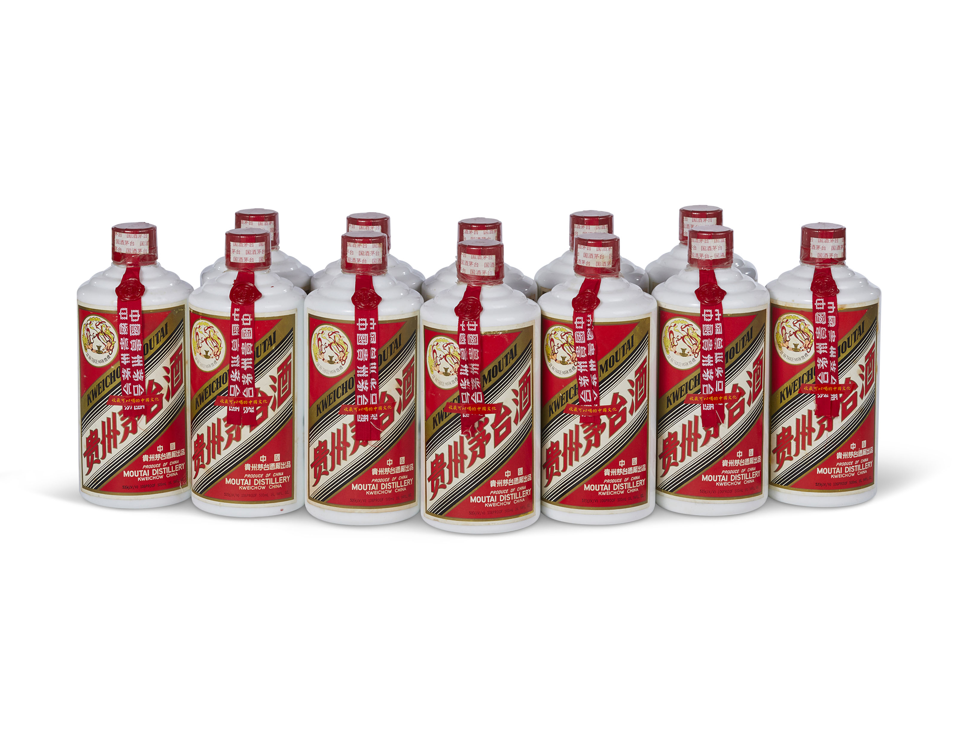 FeiTian MAOTAI 1998 , 12 bottles (500ml) per lot | Christie's