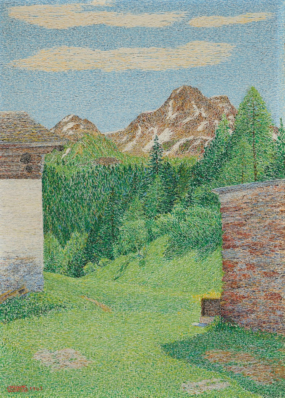 GOTTARDO SEGANTINI (1882-1974), Frühsommer mit Piz Margna, 1967 ...